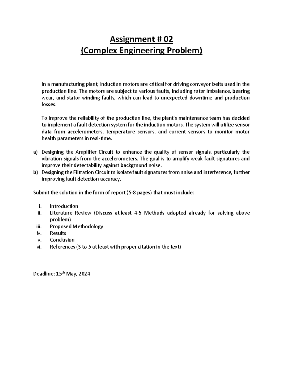 A2 CEP - Assignment # 02 (Complex Engineering Problem) In a ...