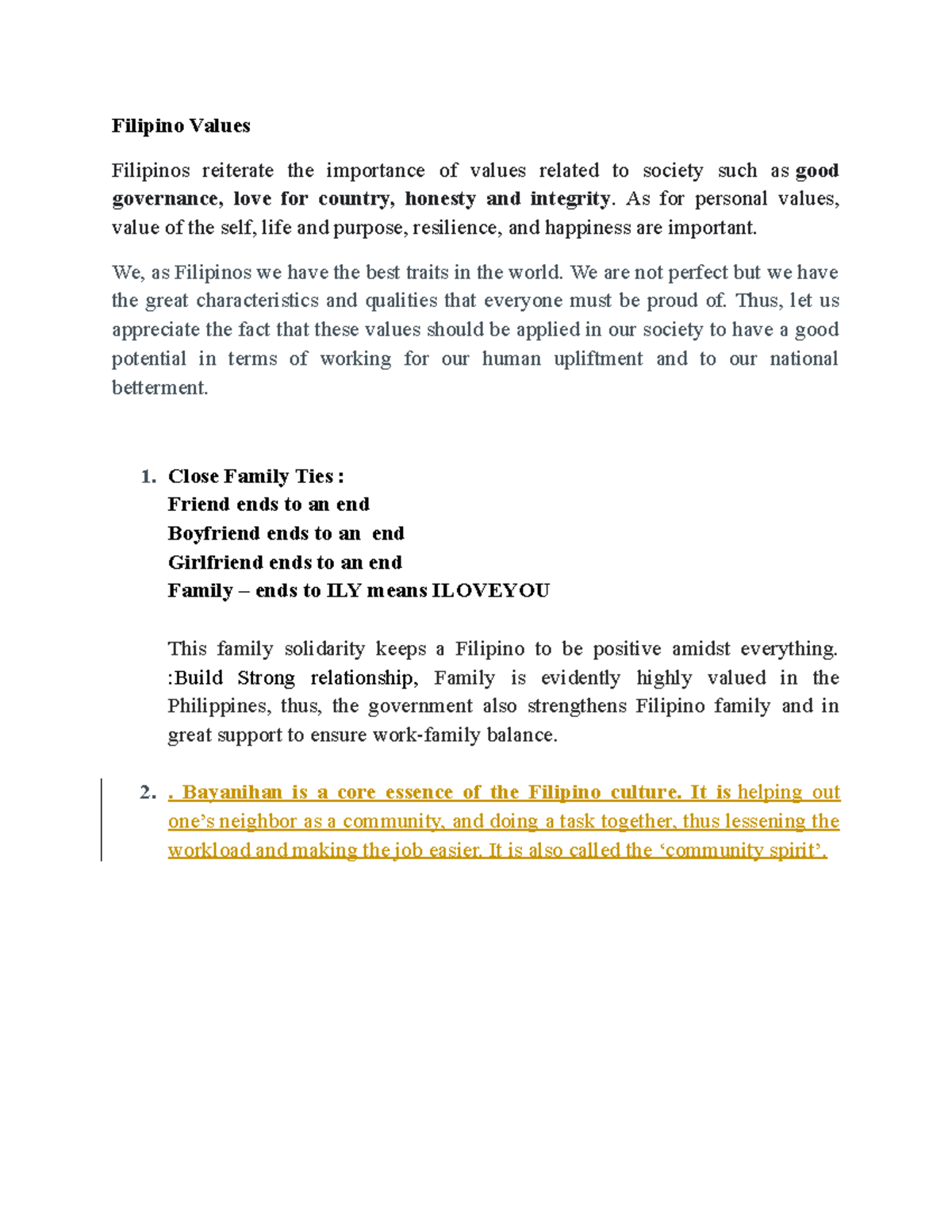 The Filipino believes, Values and ethics - Filipino Values Filipinos ...