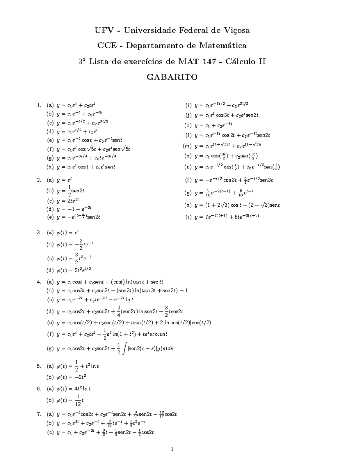MAT 147 - Lista 3 - COM Gabarito - UFV - Universidade Federal de Vi ...