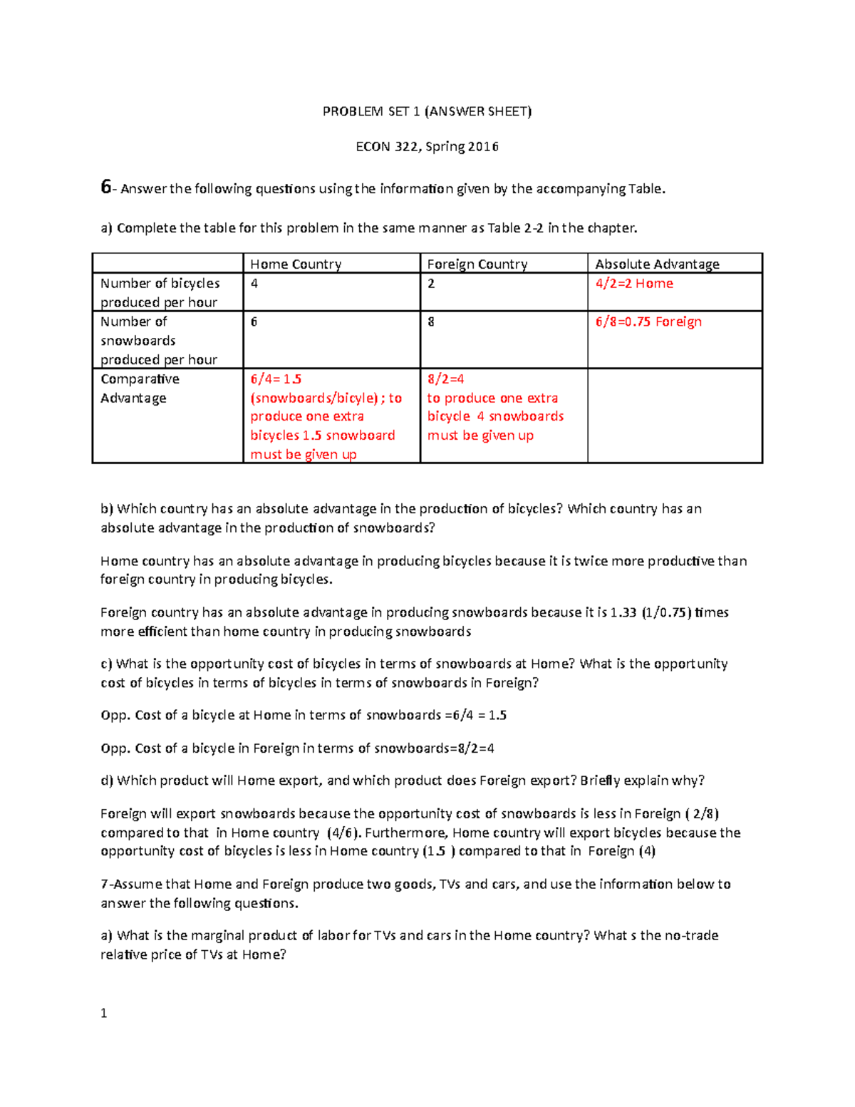 359429165-Answer-Key1 - PROBLEM SET 1 (ANSWER SHEET) ECON 322, Spring ...