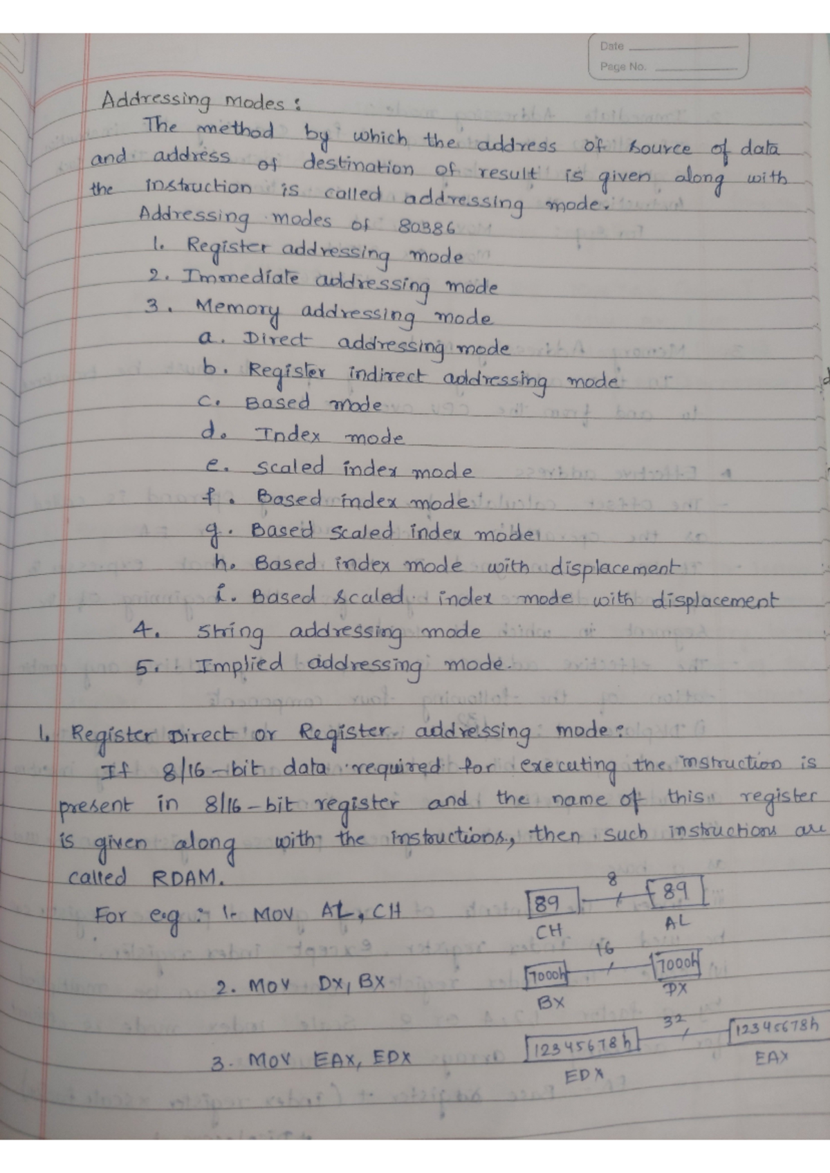 MP handwritten note Unit 1-B - Microprocessor Architecture - Studocu