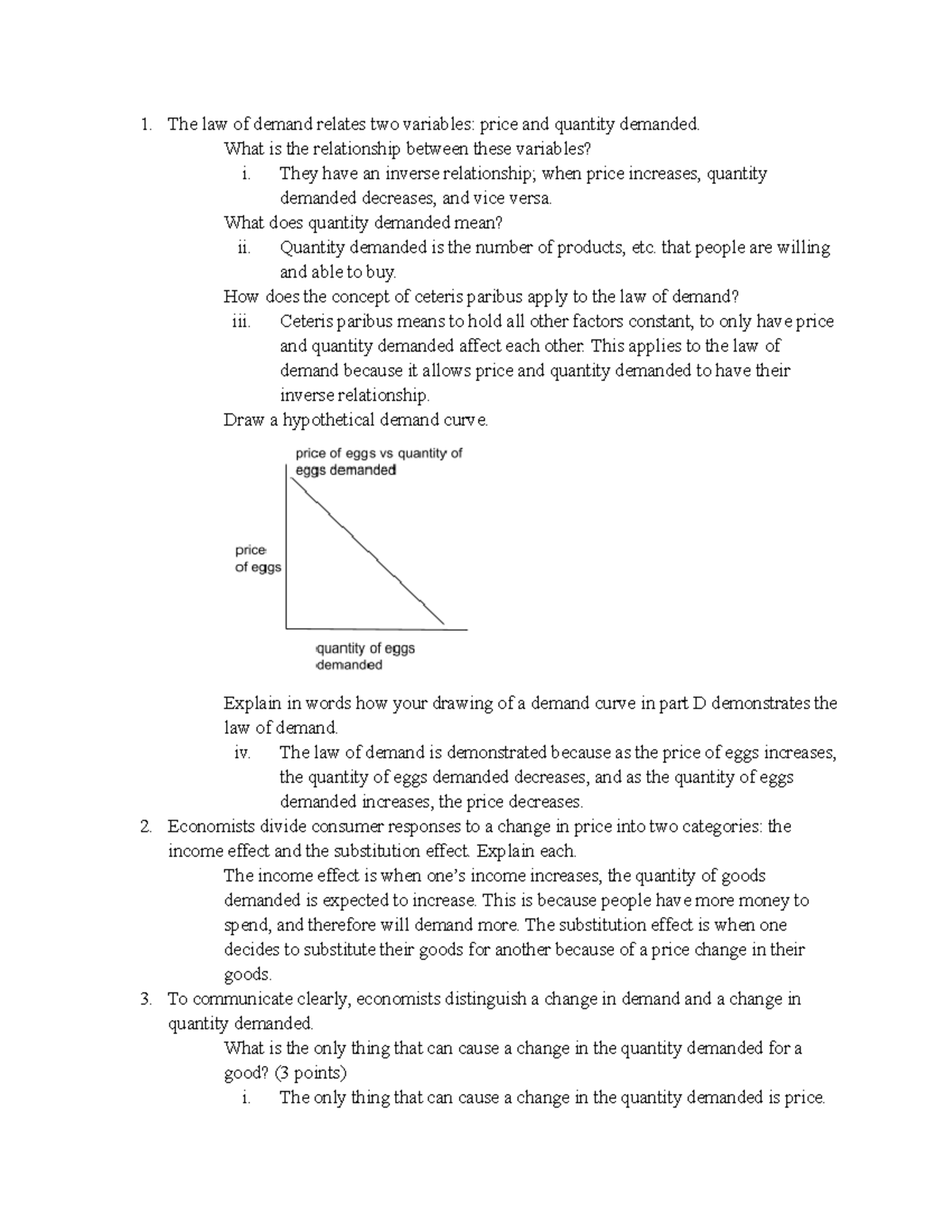 3 - ap micro econ apex - The law of demand relates two variables: price ...