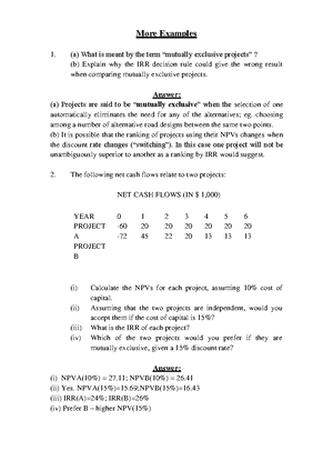Answers to Final Exams - note and example - Answers to Final Exams ...