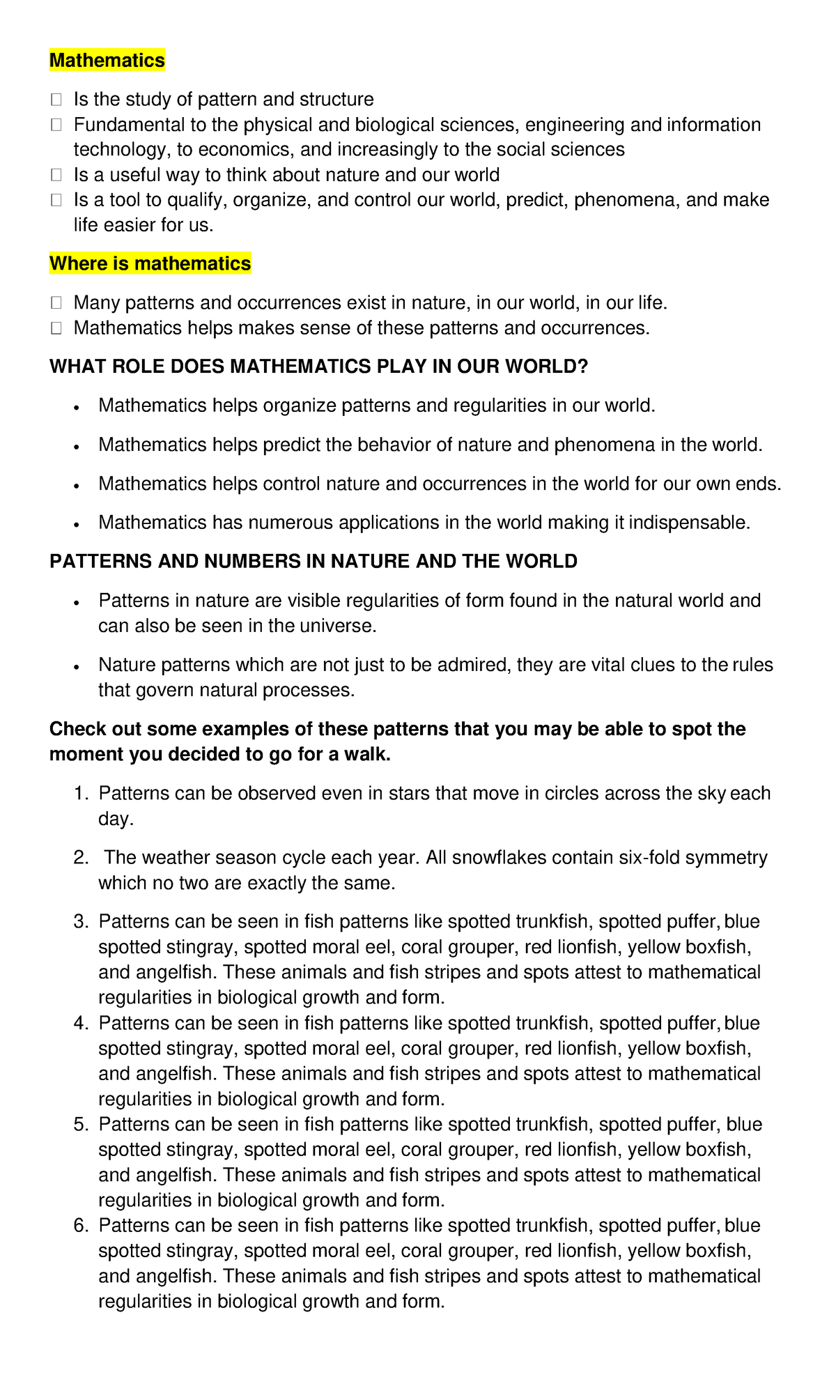 MMW-1-2 - FFFDFD - Mathematics Is the study of pattern and structure ...