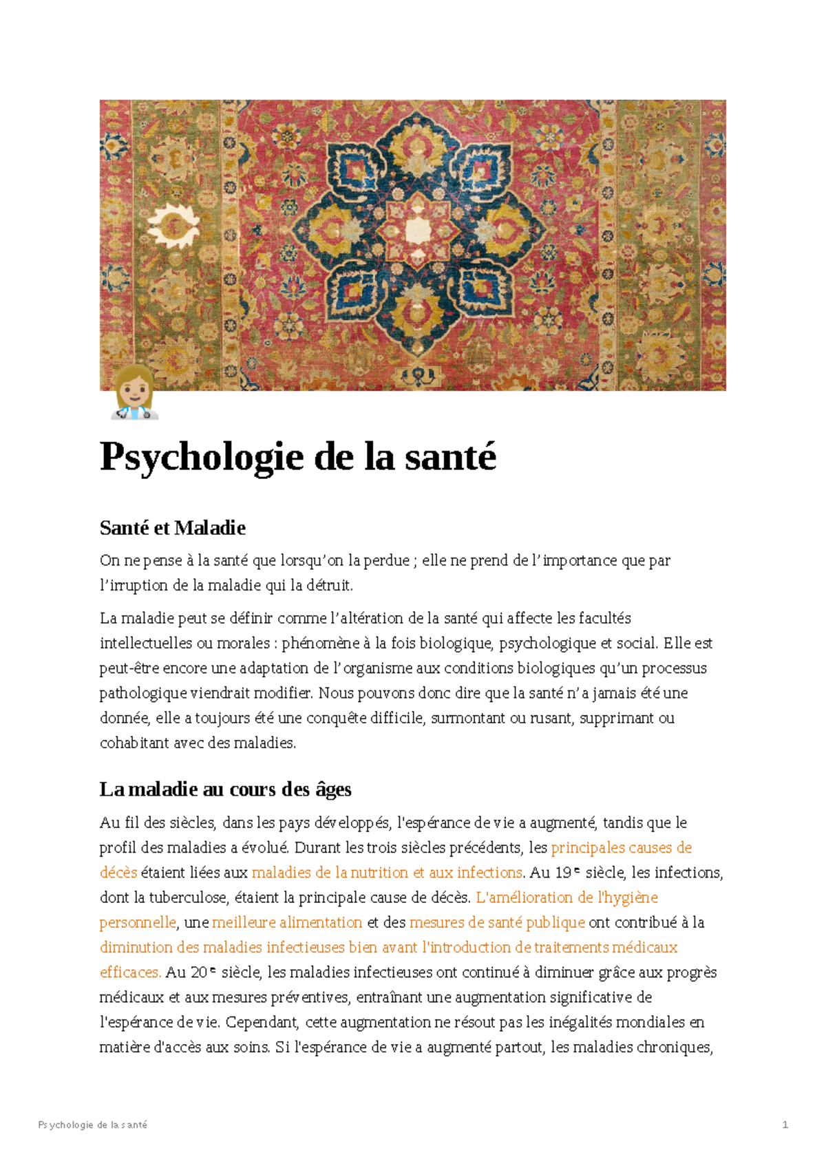Psychologie de la santé PDF 2 - Psychologie de la santé Santé et ...