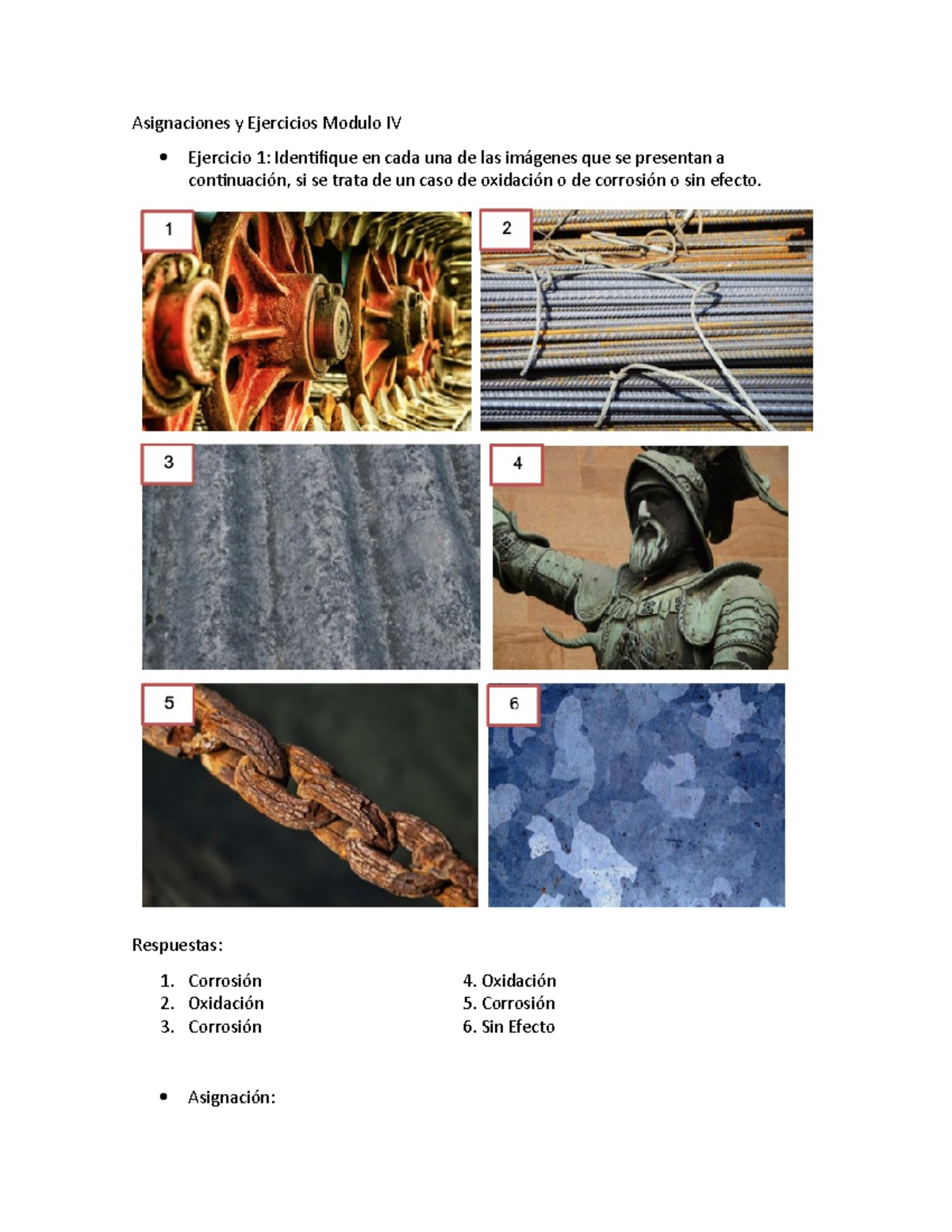 Modulo 4 asignacion 2 - Ciencas de los materiales - Asignaciones y ...