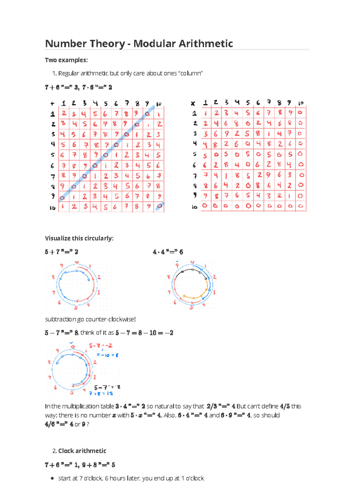 Number Theory modular arith - Number Theory - Modular Arithmetic Two ...