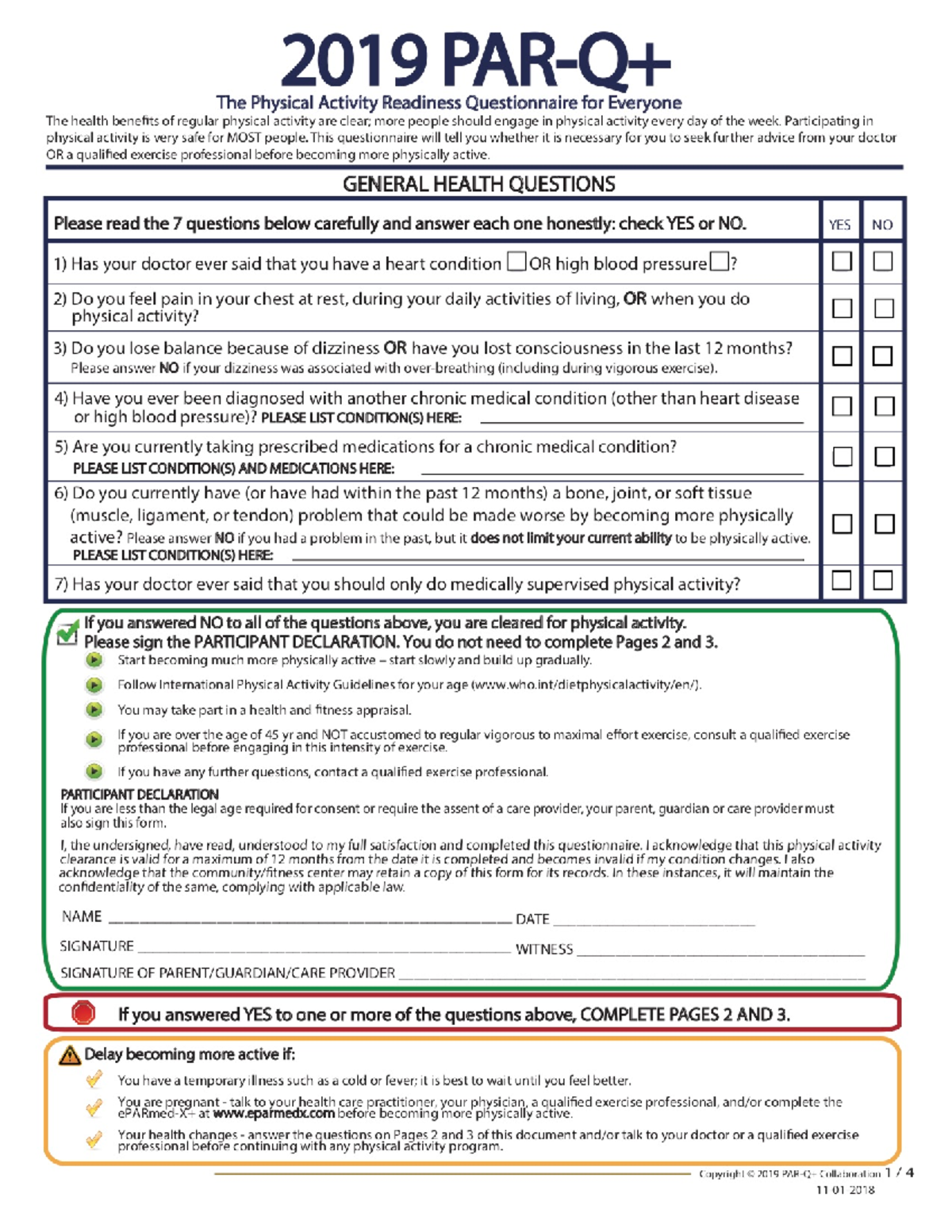 Explore PARQ Sheet - Physical Fitness - Bachelor of Science in ...