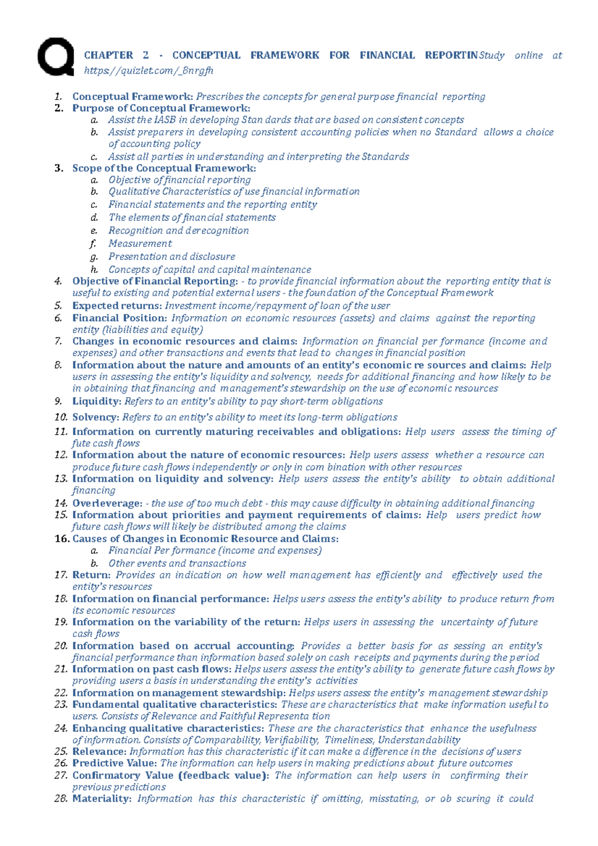 Cfas rev conceptual framework - CHAPTER 2 - CONCEPTUAL FRAMEWORK FOR ...