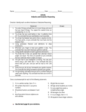 Reflection Paper MMW - NATURE'S NUMBERS by Ian Stewart Patterns are ...