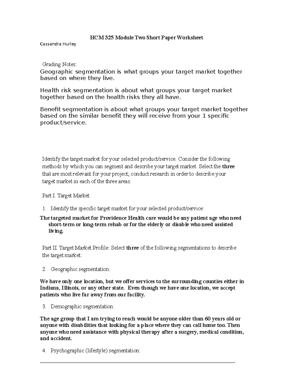 HCM 325 Module Two Short Paper Worksheet - HCM 325 Module Two Short ...