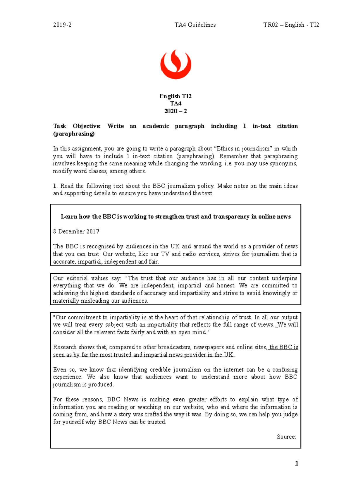 2020-2 TI2-TA4 Writing Task 4 - English TI TA 2020 – 2 Task Objective: Write an academic ...