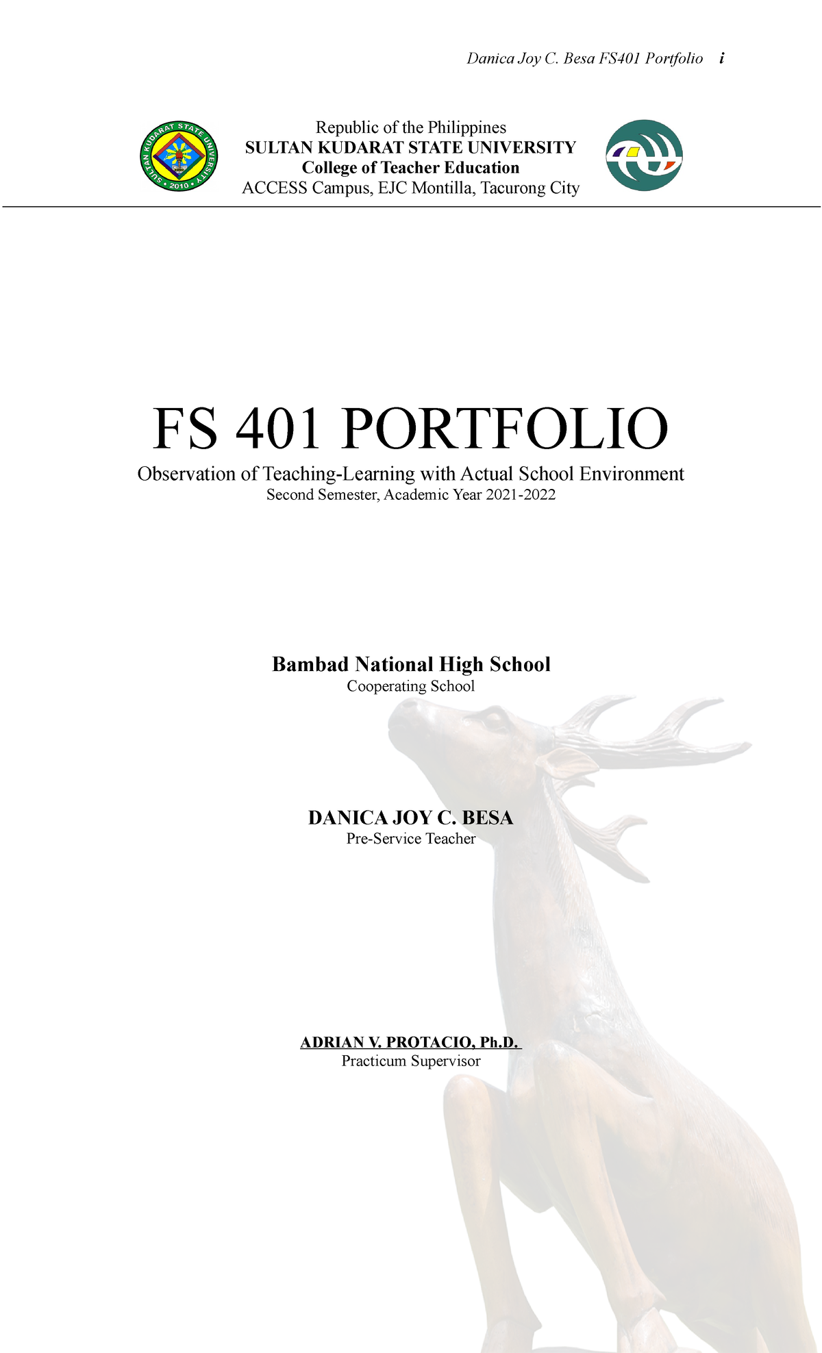 FS1 Preliminaries - Danica Joy C. Besa FS401 Portfolio i Republic of ...