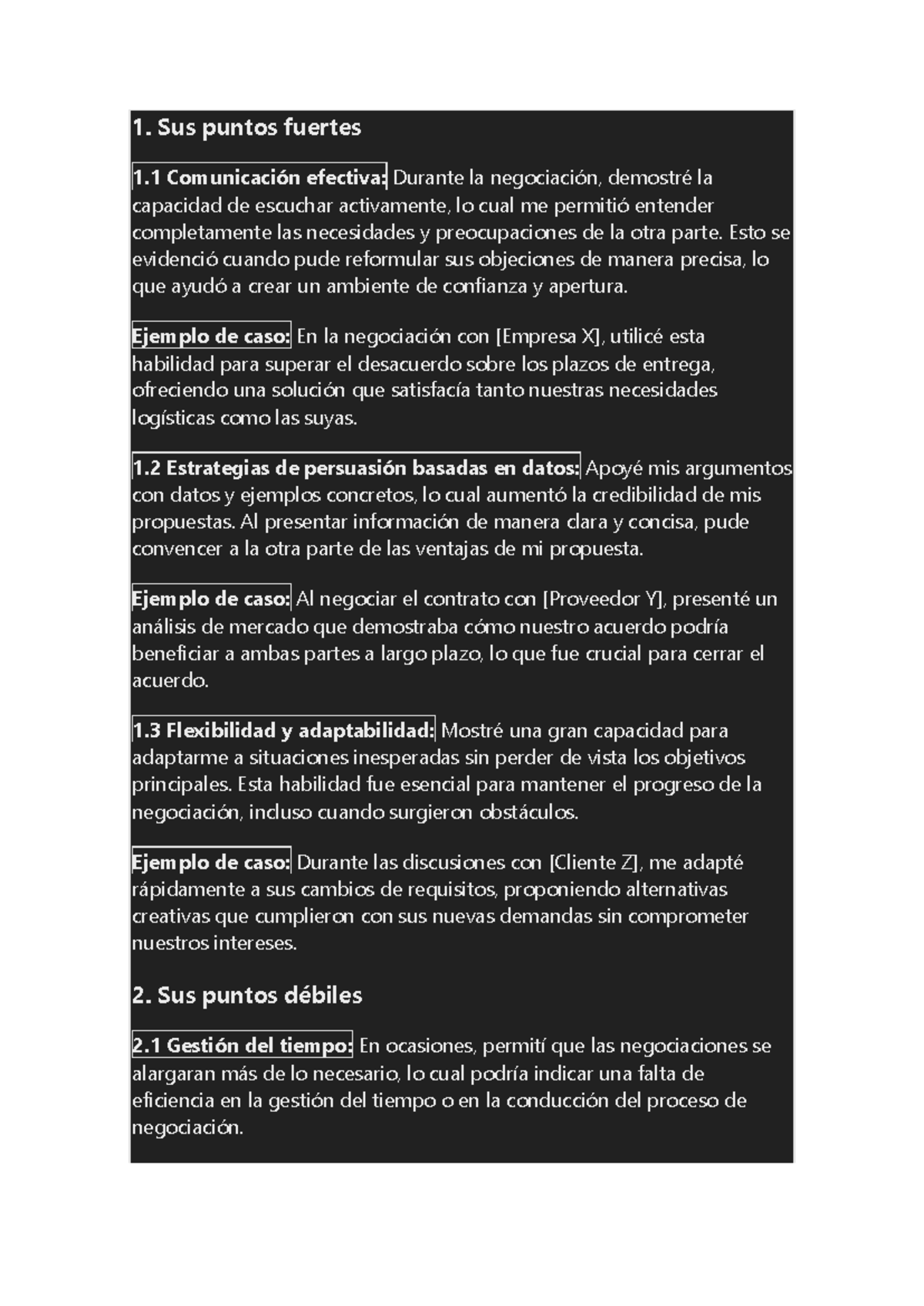 Mediador - asdads - 1. Sus puntos fuertes 1 Comunicación efectiva ...