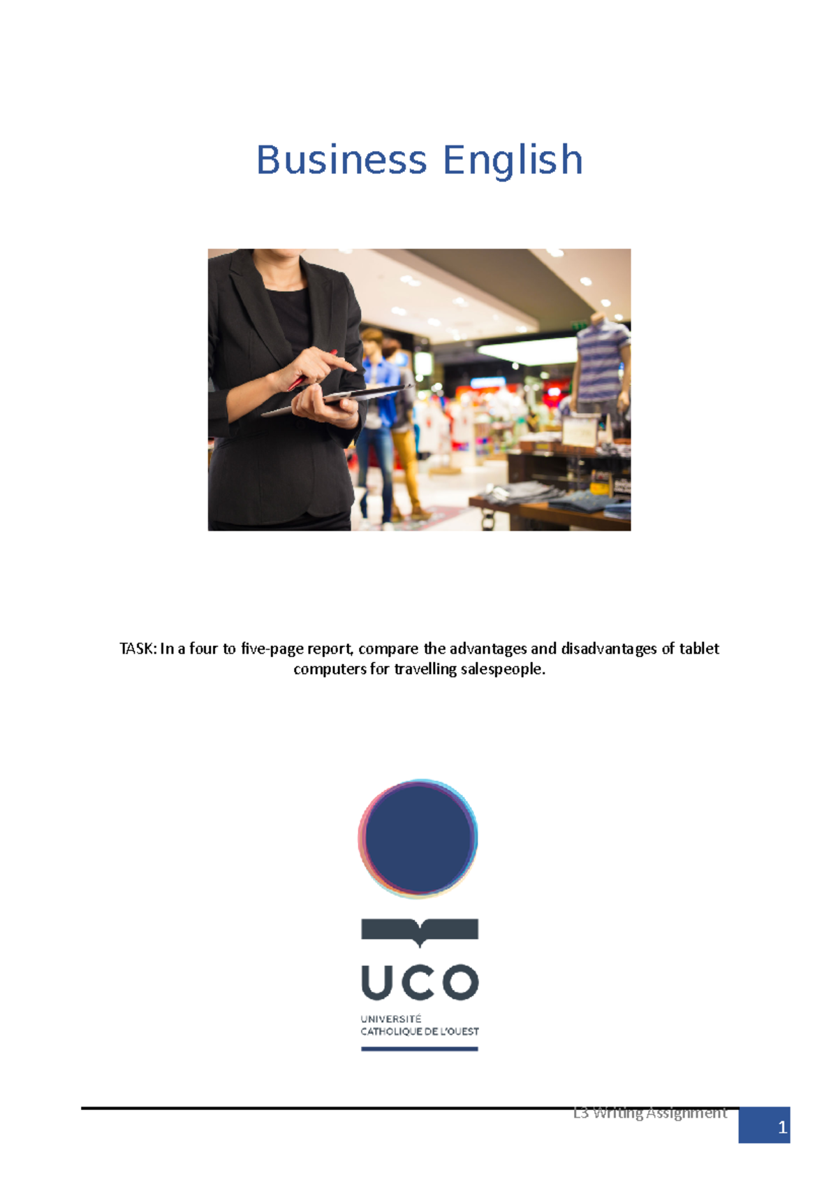 Business English - Business English TASK: In a four to five-page report ...