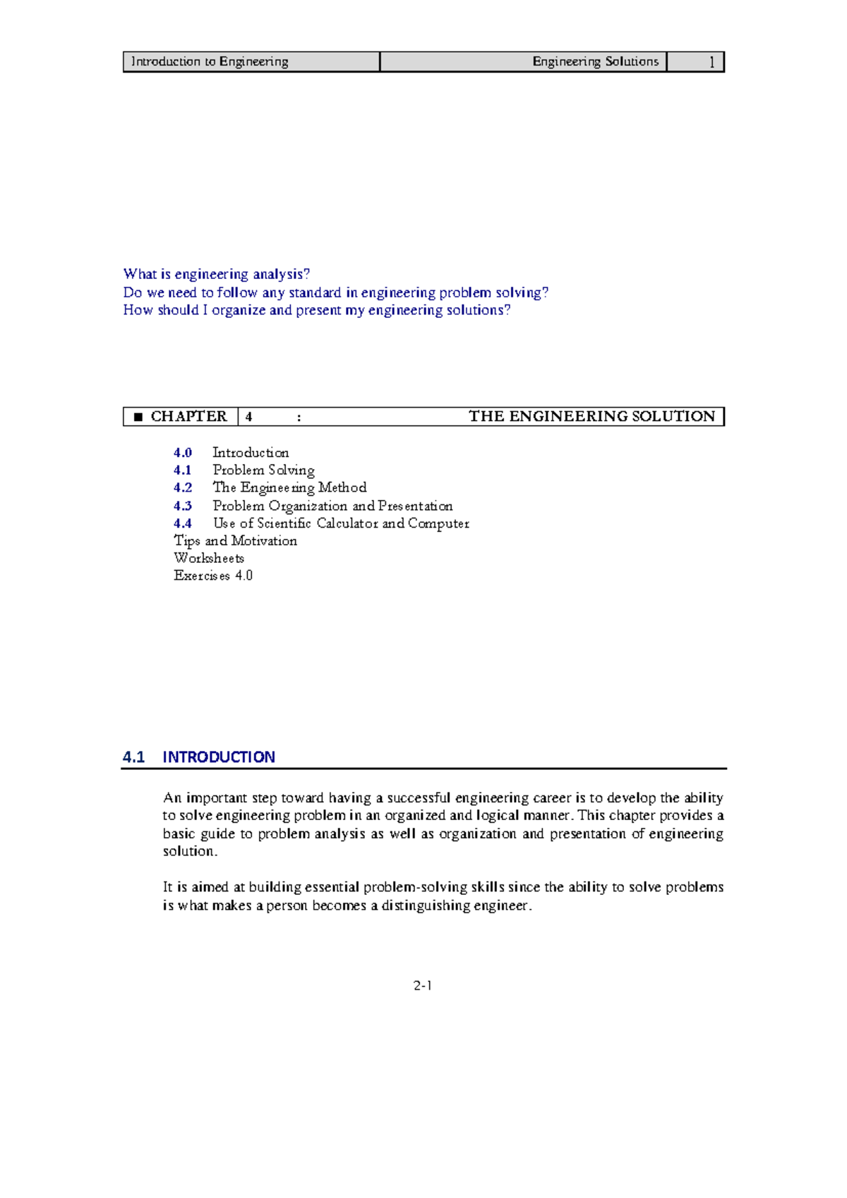 Labwork 4 Example Page 2-11 - Introduction to Engineering Engineering ...