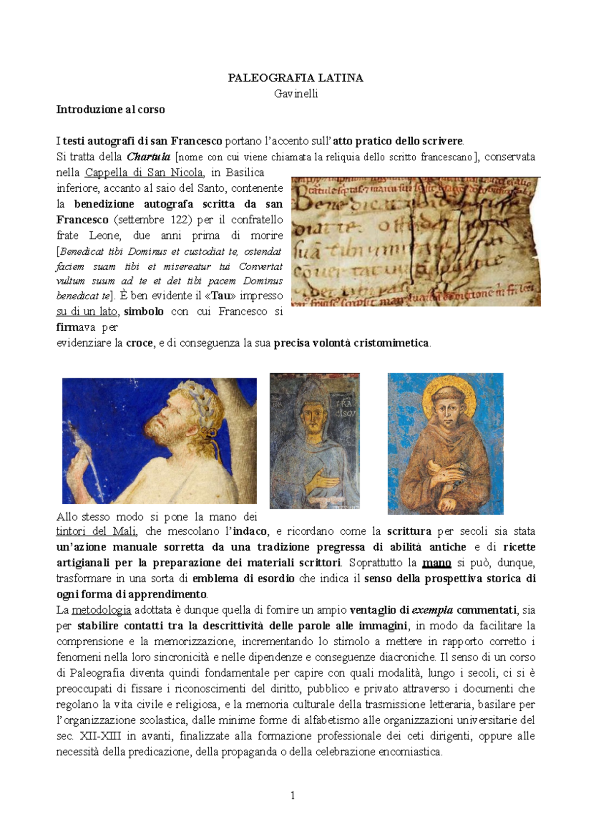 Paleografia Latina - 1 Introduzione al corso PALEOGRAFIA LATINA ...