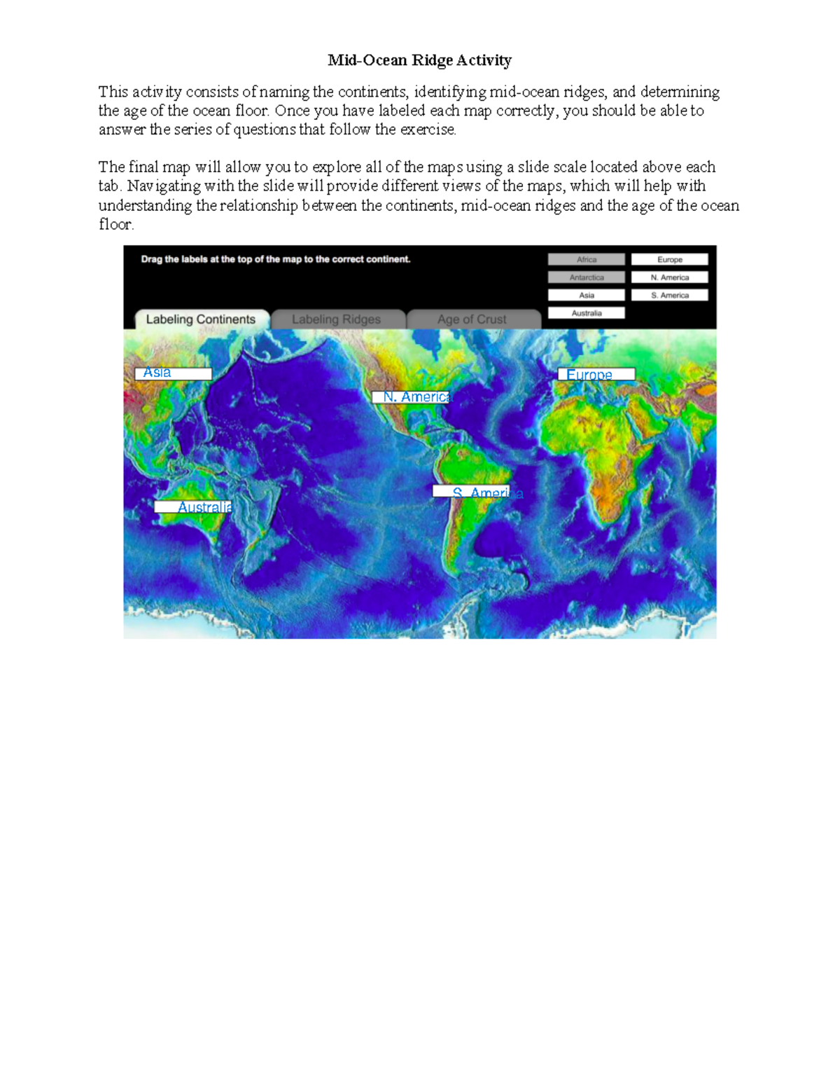 Mid-Ocean Ridge exercise turn in - Mid-Ocean Ridge Activity This ...