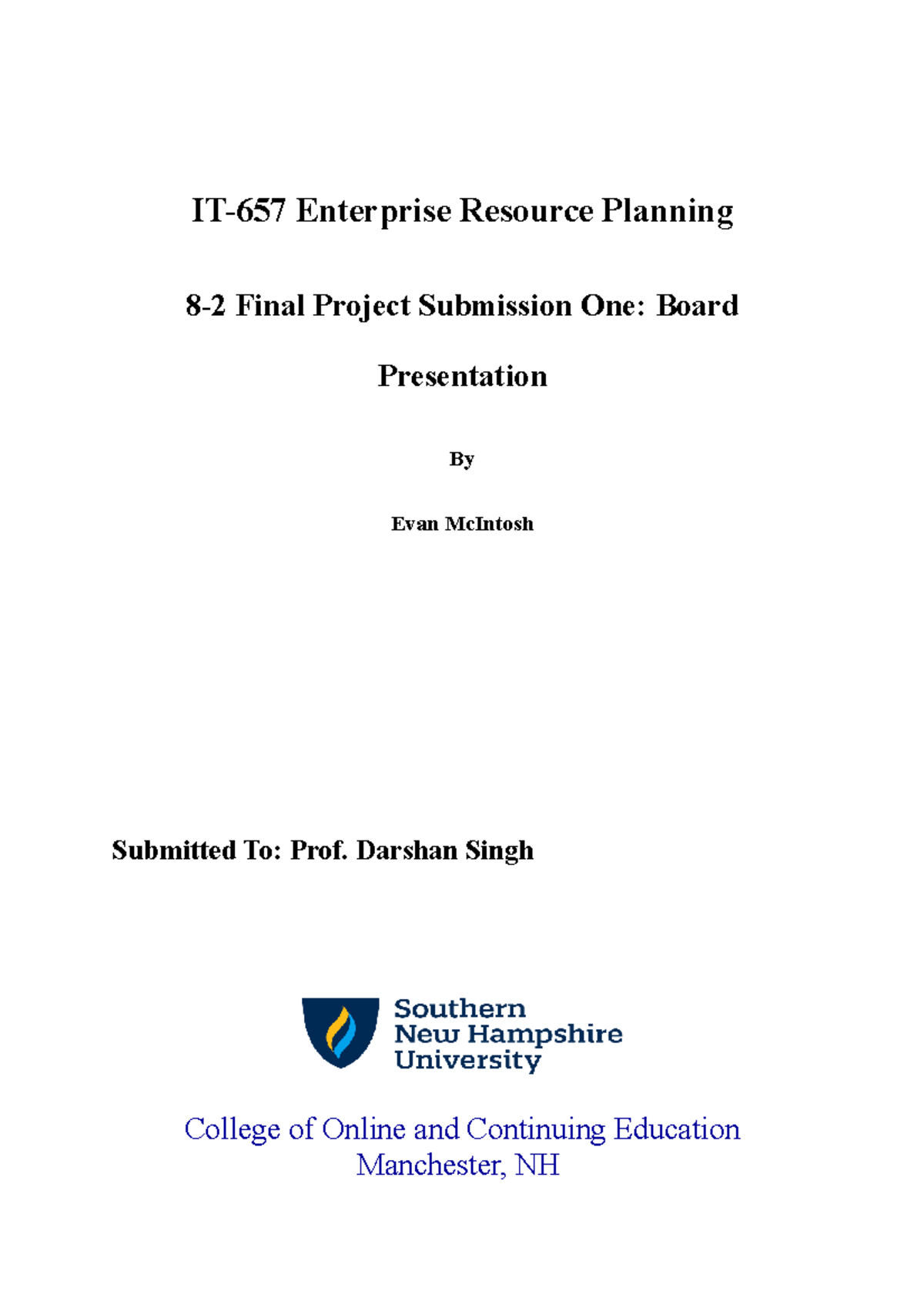 8-2 Final Project Submission One Board Presentation - IT-657 Enterprise ...