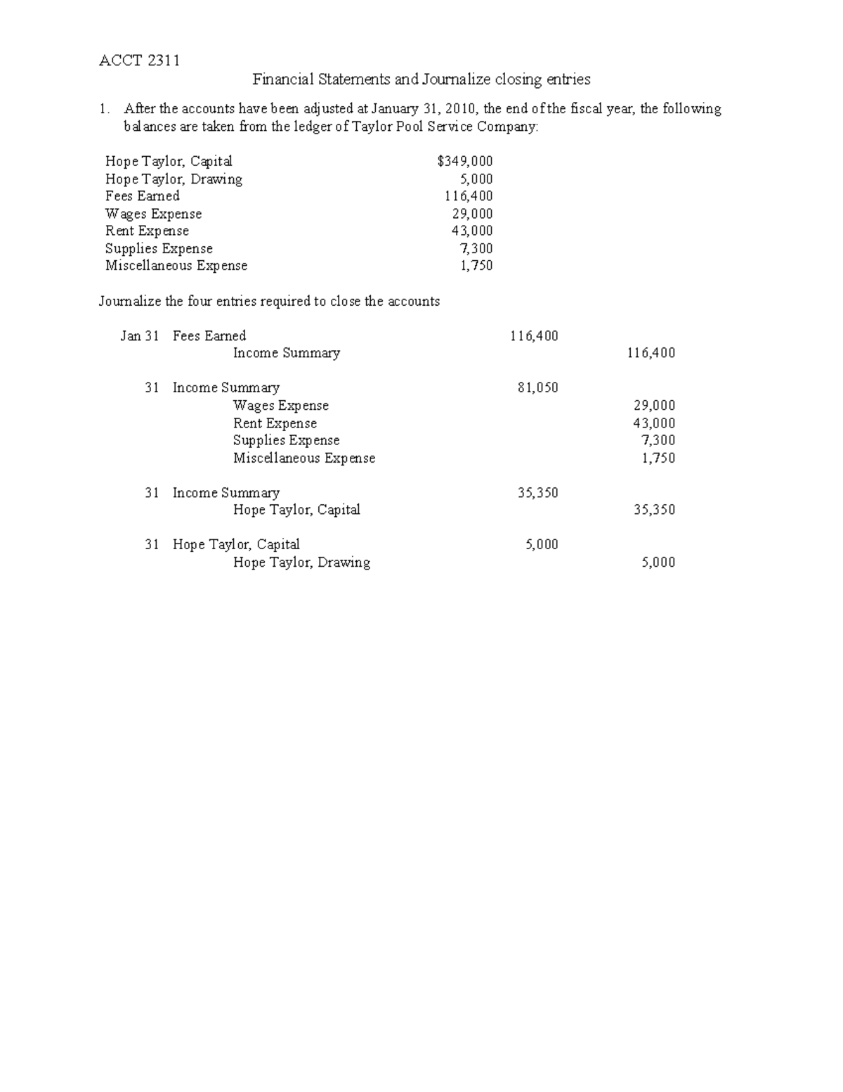 Chapter 04- Financial Statmenets Questions 2 W Sol - Financial ...