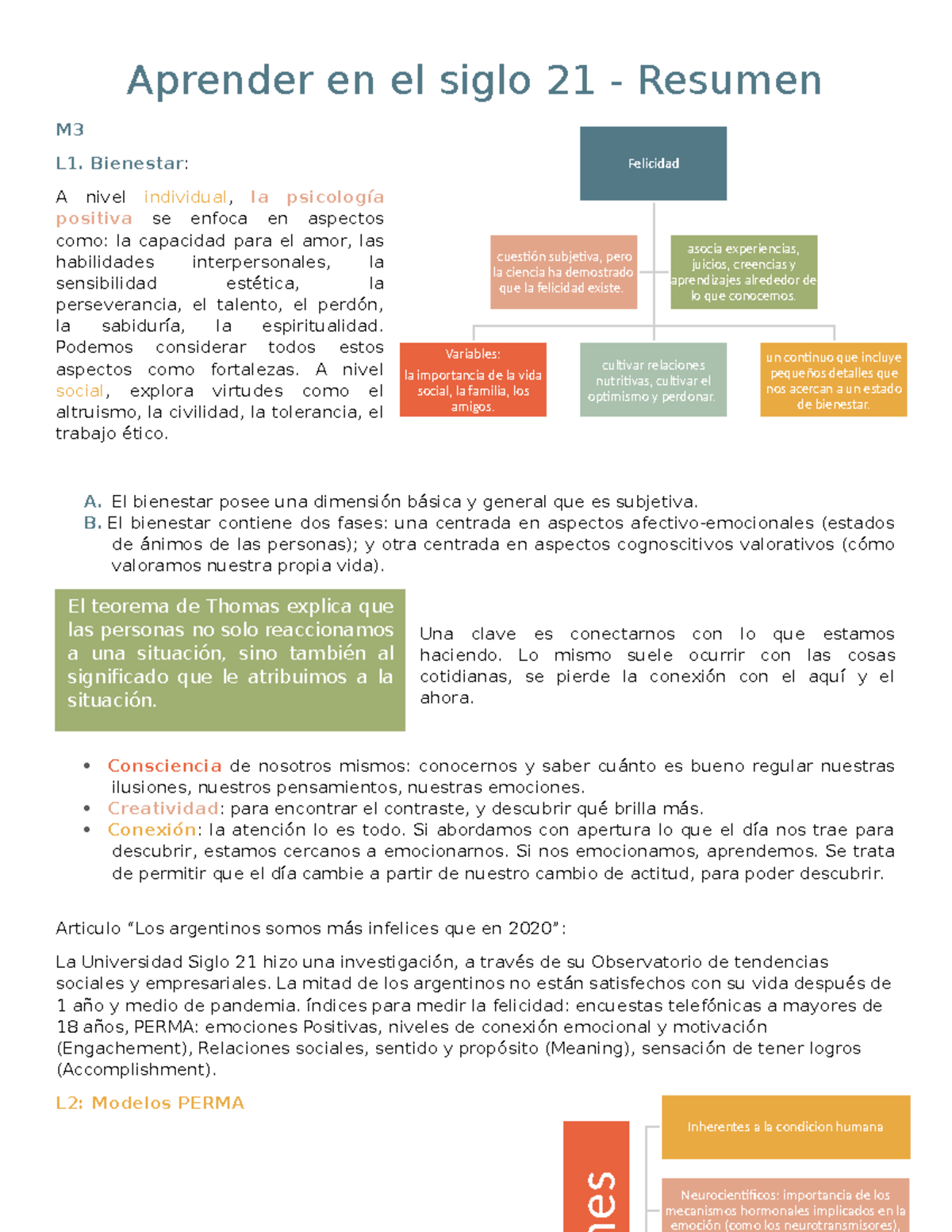 Resumen Aprender en el siglo 21 - Aprender en el siglo 21 - Resumen M ...