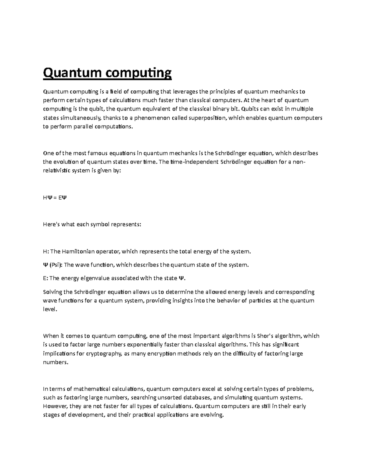 Quantum computing - Quantum computing Quantum computing is a field of ...