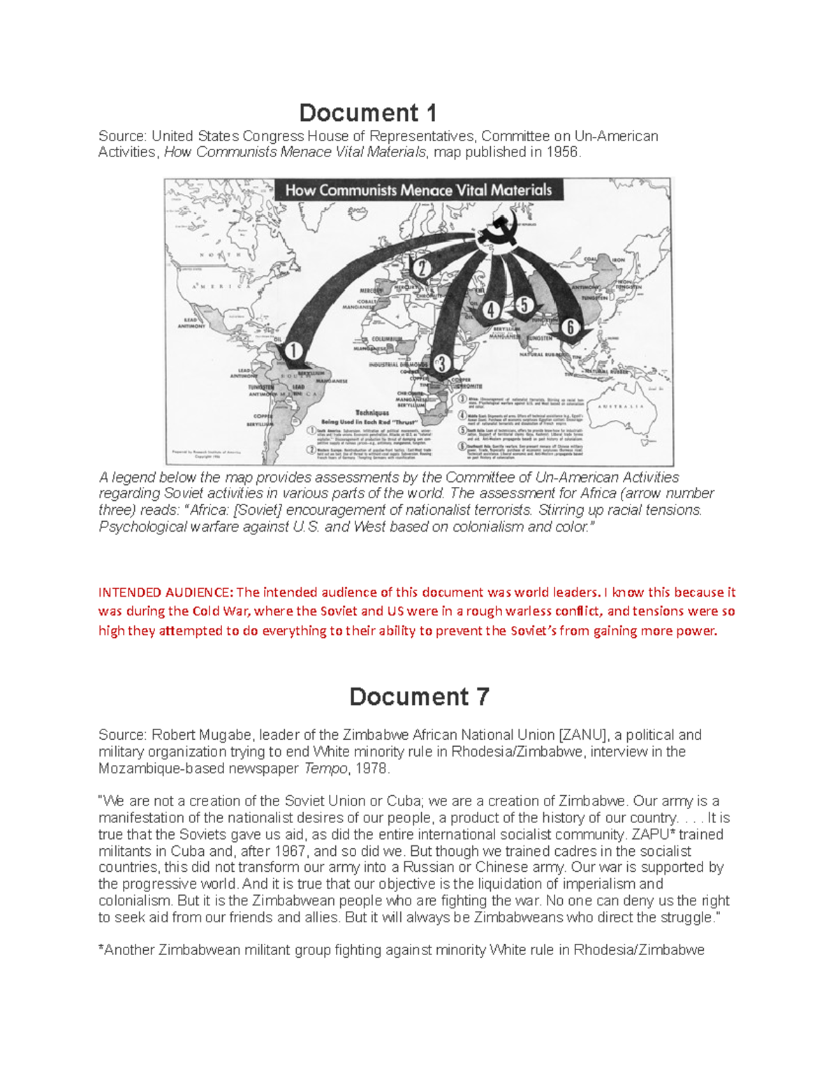 Dbq assignment - Document 1 Source: United States Congress House of ...