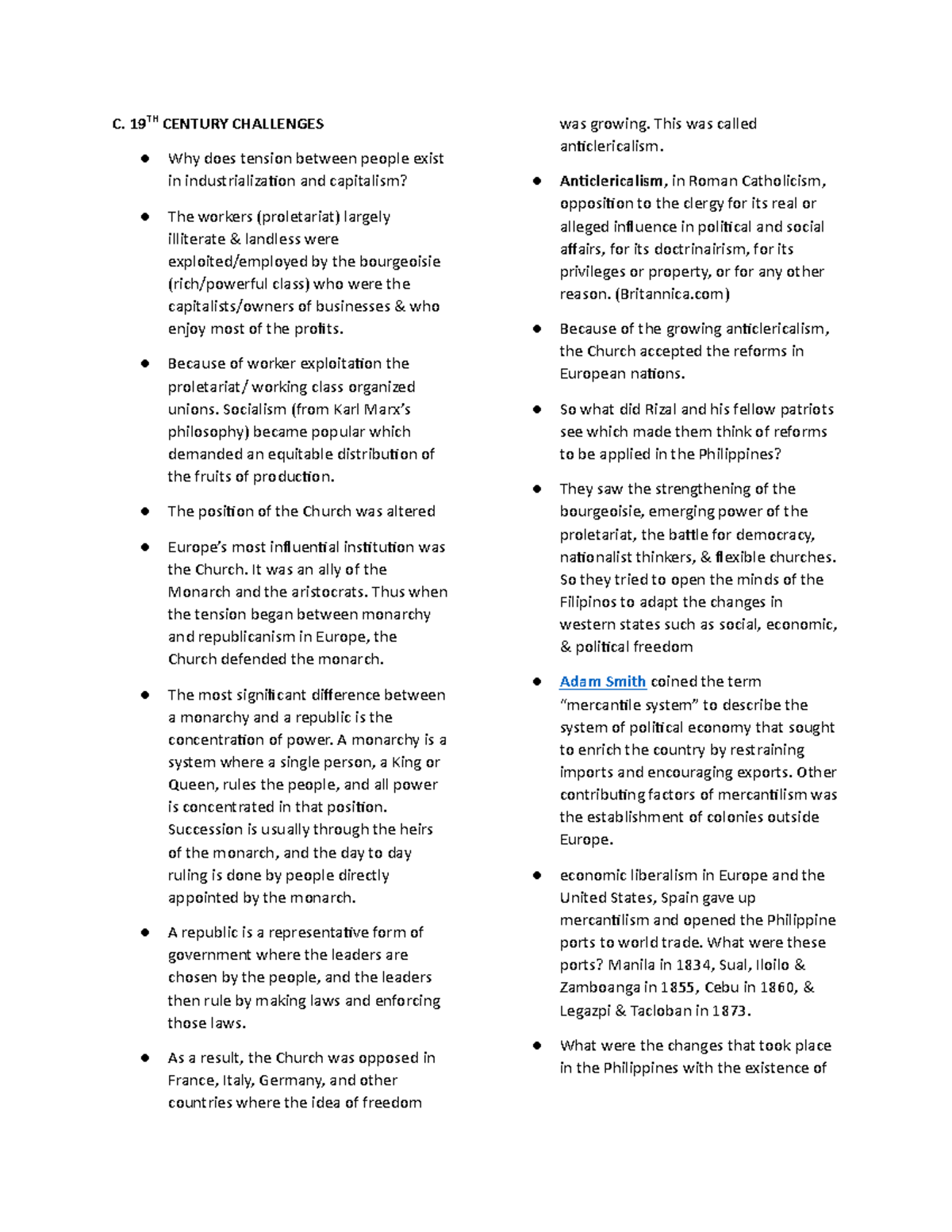 Culture Displaccement - C. 19TH CENTURY CHALLENGES Why does tension ...