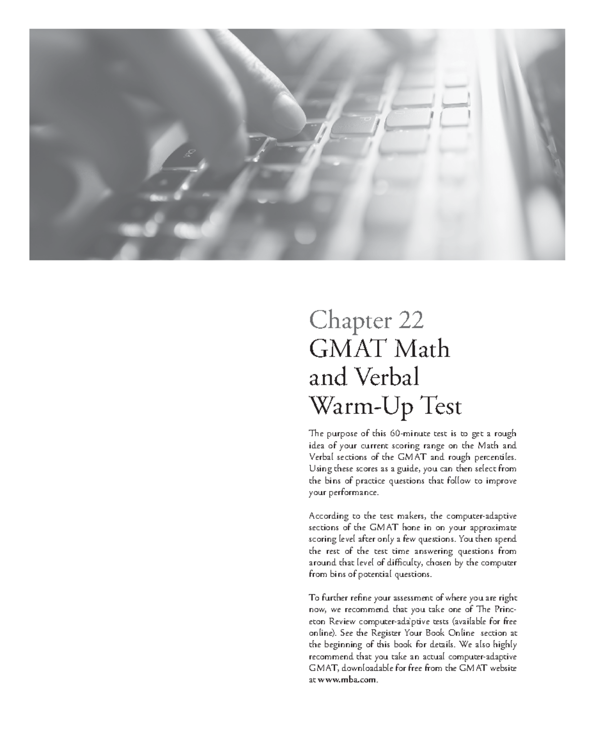 GMAT Math and Verbal Warm-Up Test - Chapter 22 GMAT Math and Verbal ...
