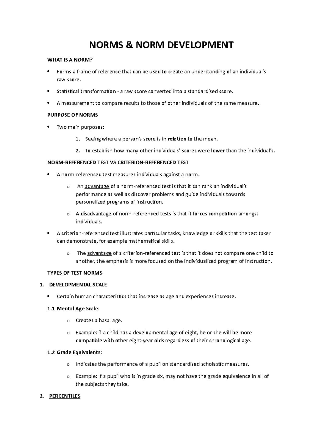 Norms and Norm Development - NORMS & NORM DEVELOPMENT WHAT IS A NORM ...