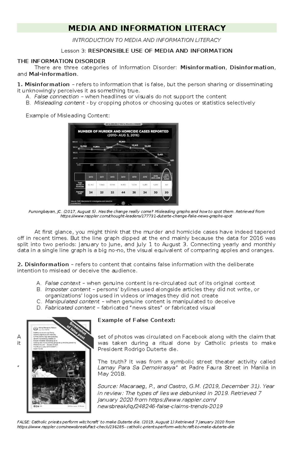Lesson 3 Responsible USE OF Media AND Information - MEDIA AND ...