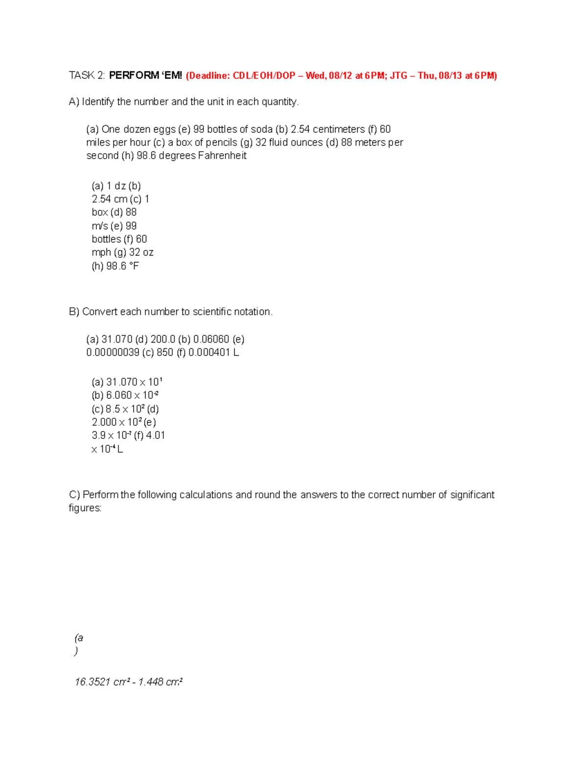 lecture notes docx - TASK 2: PERFORM ‘EM! (Deadline: CDL/EOH/DOP – Wed ...
