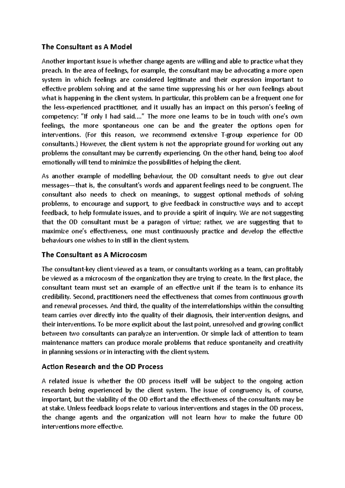 The Consultant as A Model - The Consultant as A Model Another important ...