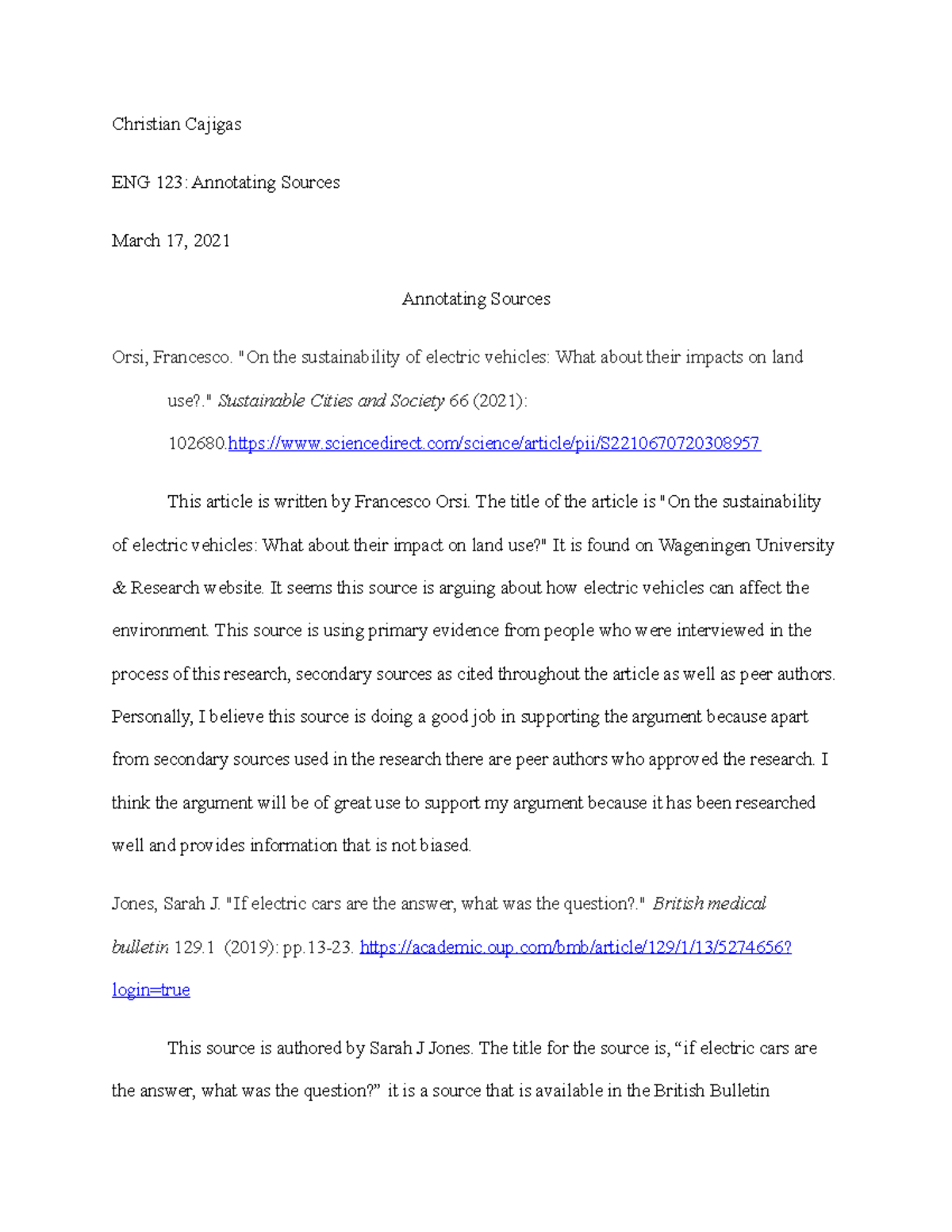 ENG 123 Annotating Sources - Christian Cajigas ENG 123: Annotating ...