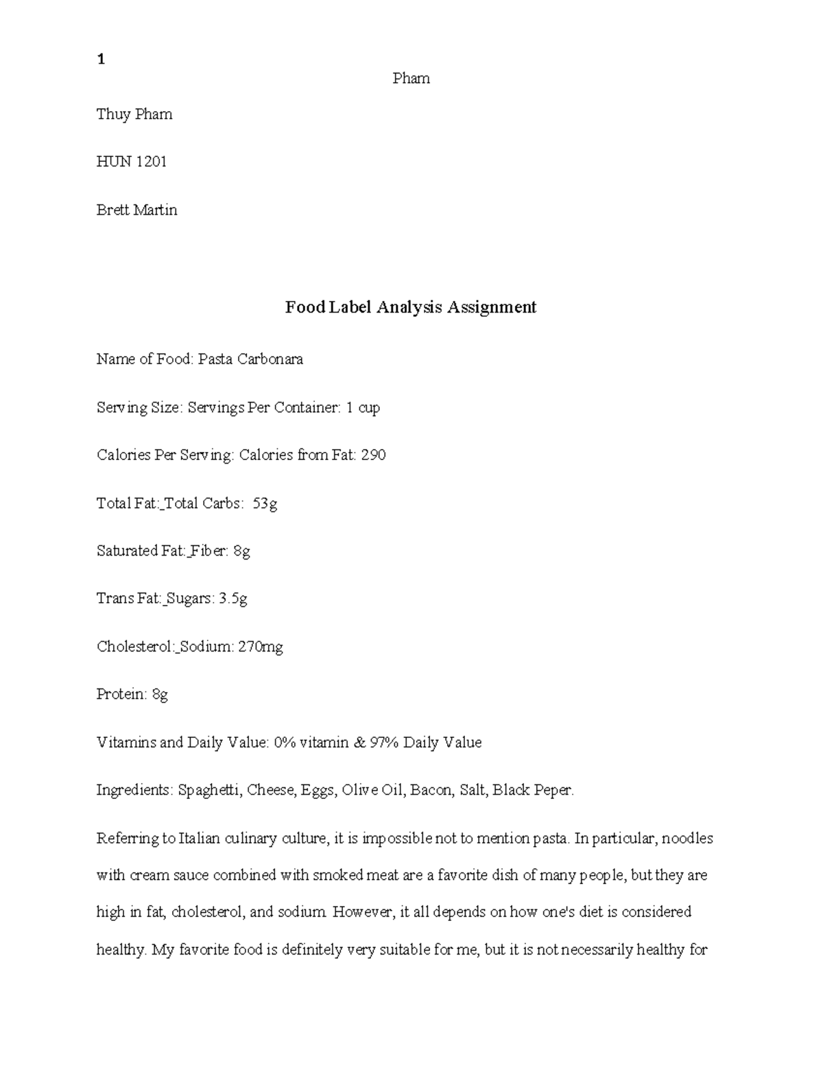 Food1 - Check it - 1 Pham Thuy Pham HUN 1201 Brett Martin Food Label ...