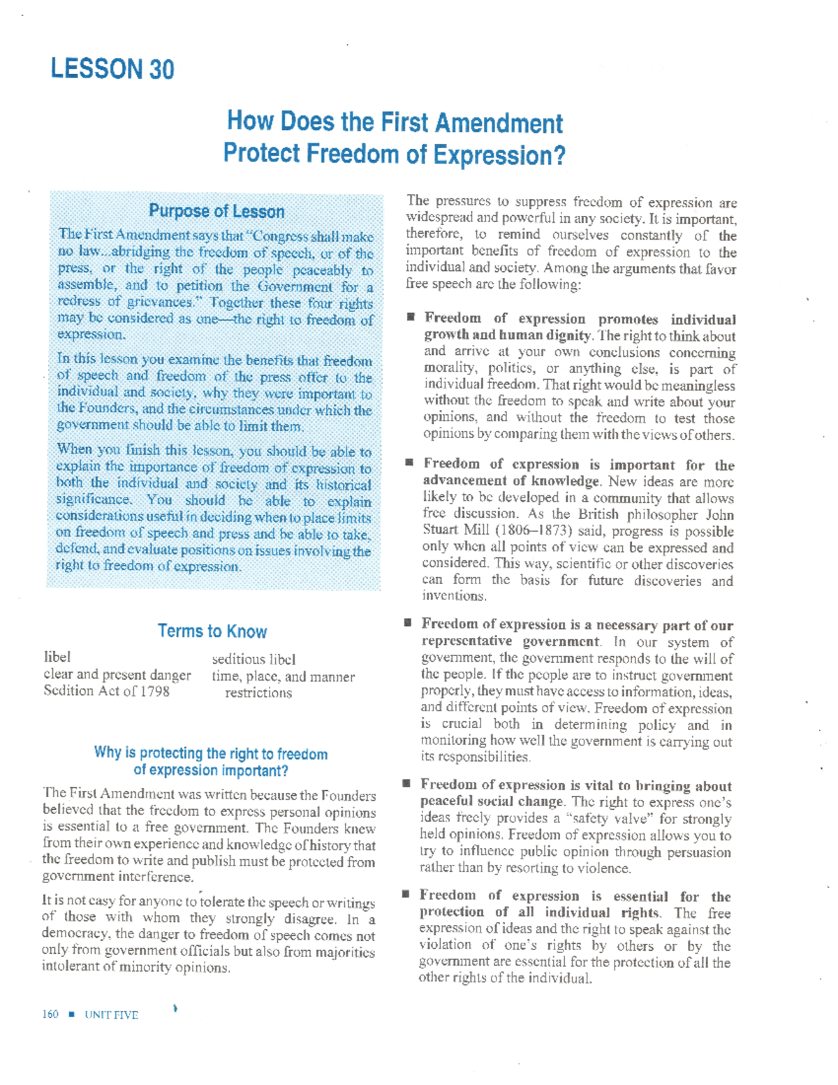 02-06-2024 - Lesson 30 - Teaching the Constitution - How does the 1st ...