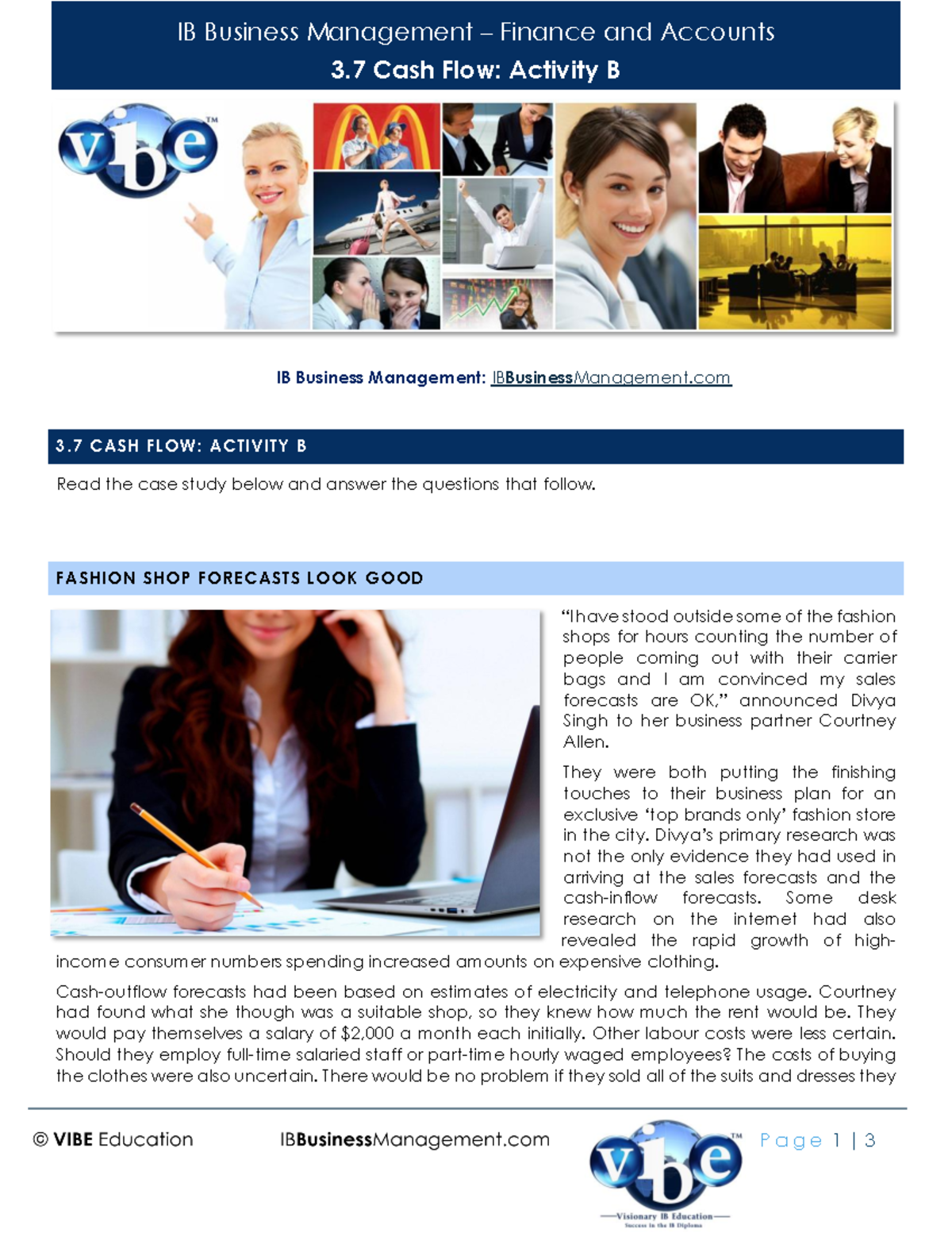 Ib business management - activity 3 - P a g e 1 | 3 IB Business ...