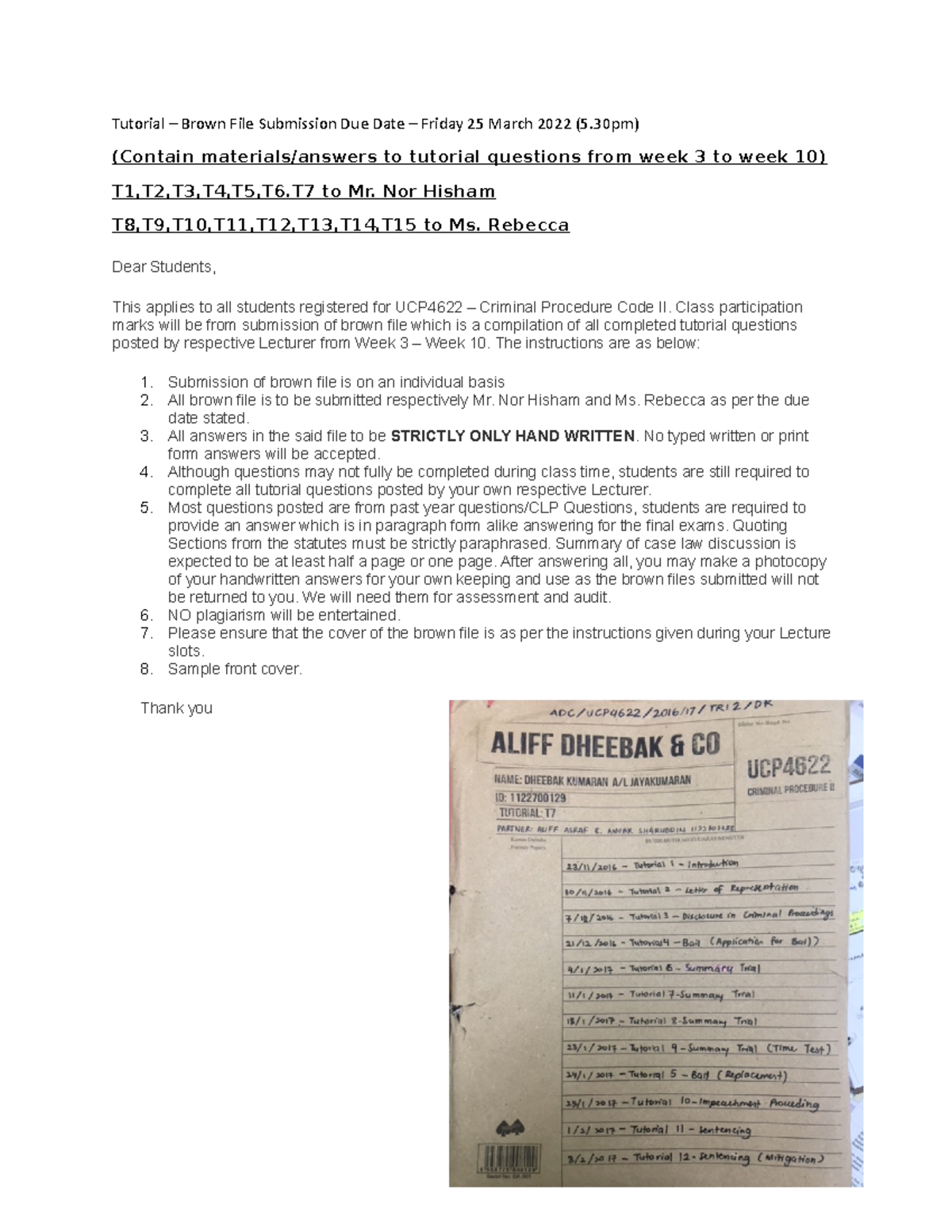 Brown File Rules and Regulations 2120 - Tutorial – Brown File ...