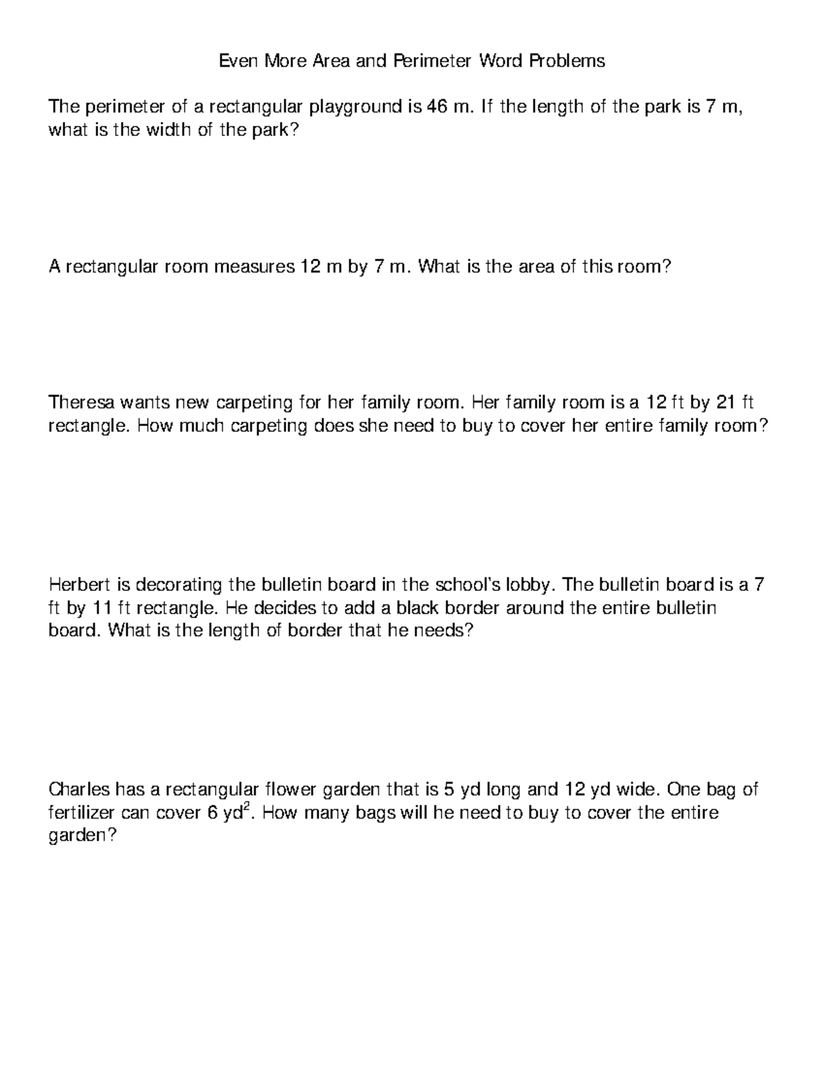 Area And Perimeter Practice Even More Area And Perimeter Word area-and-perimeter-practice-even-more-area-and-perimeter-word