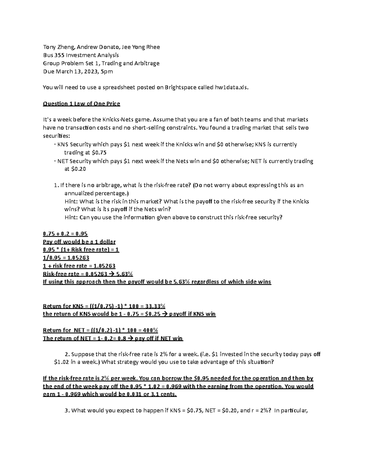 Problem Set 1 - Google Docs - Tony Zheng, Andrew Donato, Jee Yong Rhee ...