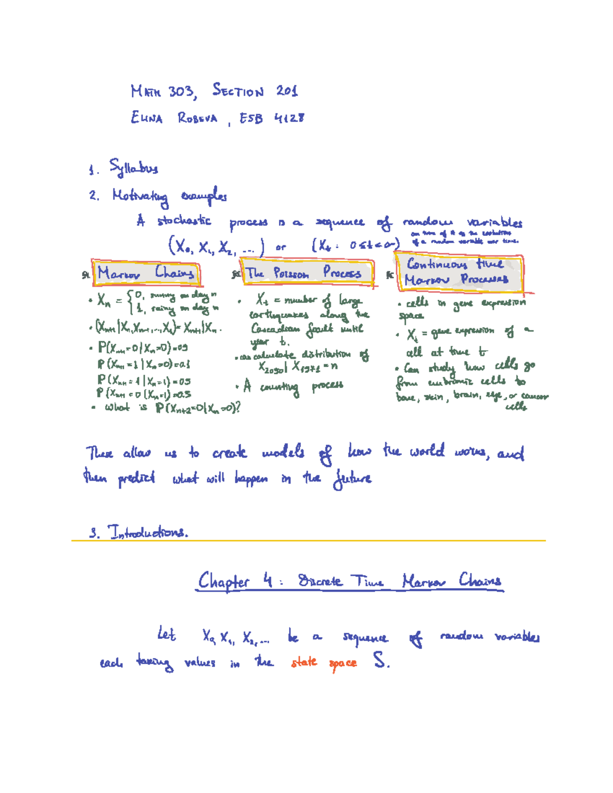 Lecture 1 NOTES - MATH 303 SECTION 201 ELINA ROBEVA ESB 412 8 1 ...