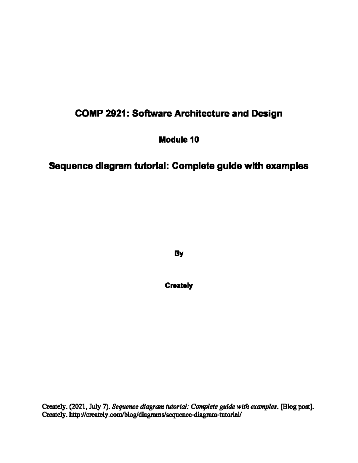 Week 7 COMP2921 SW2 M10 Sequence Diagram Tutorial Complete Guide with ...