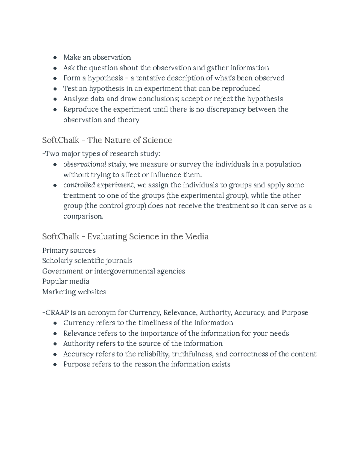 Week 1.1 Science and Biodiversity - Make an observation Ask the ...
