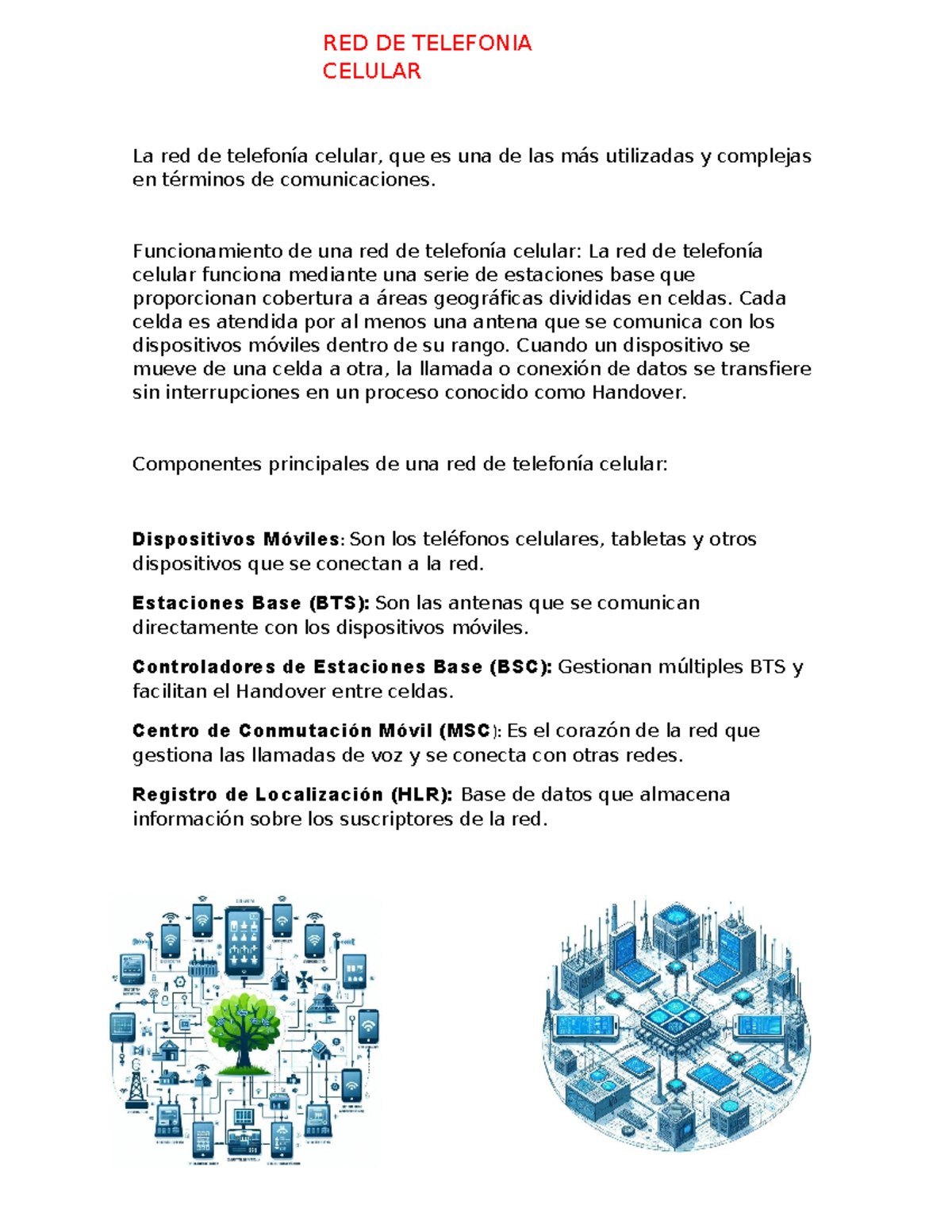 La red de telefonía celular - Funcionamiento de una red de telefonía ...