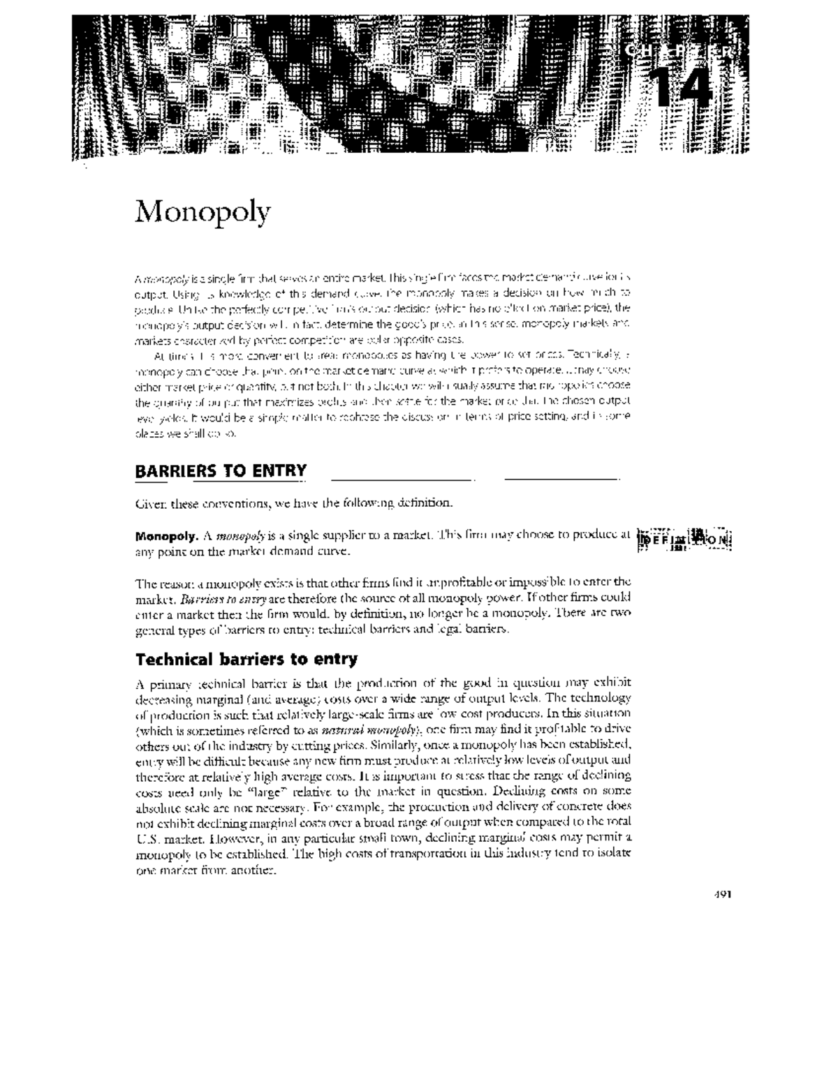 Monopoly chapter 14 - micro - Public economy - Studocu