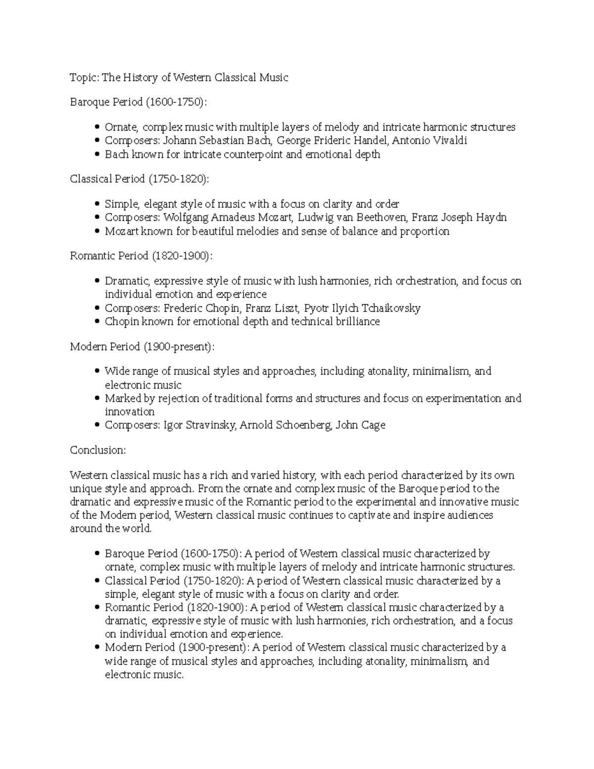 The History of Western Classical Music - From the ornate and complex ...