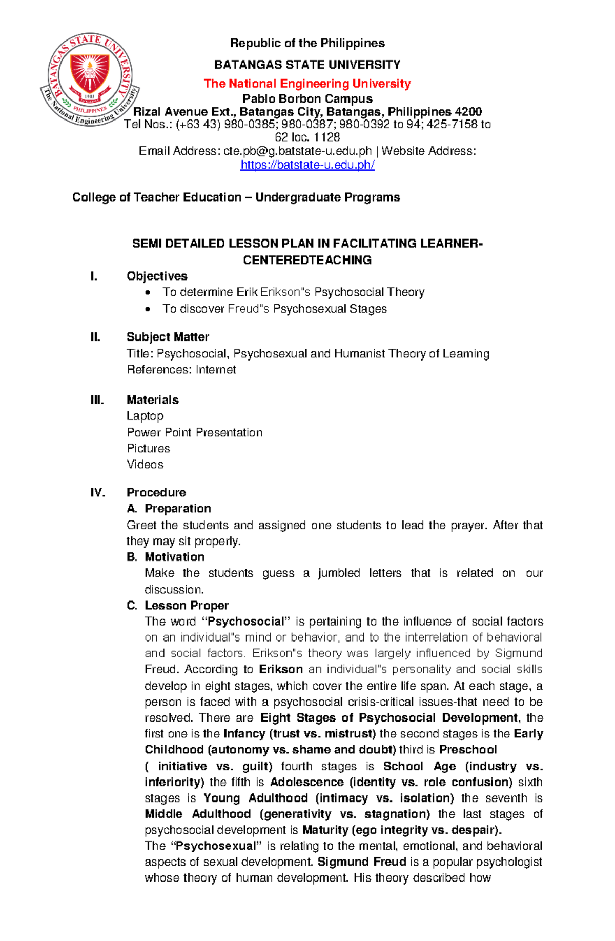 Psychosocial, Pschosexual AND Humanist Theory OF Learning Pagcaliwagan ...
