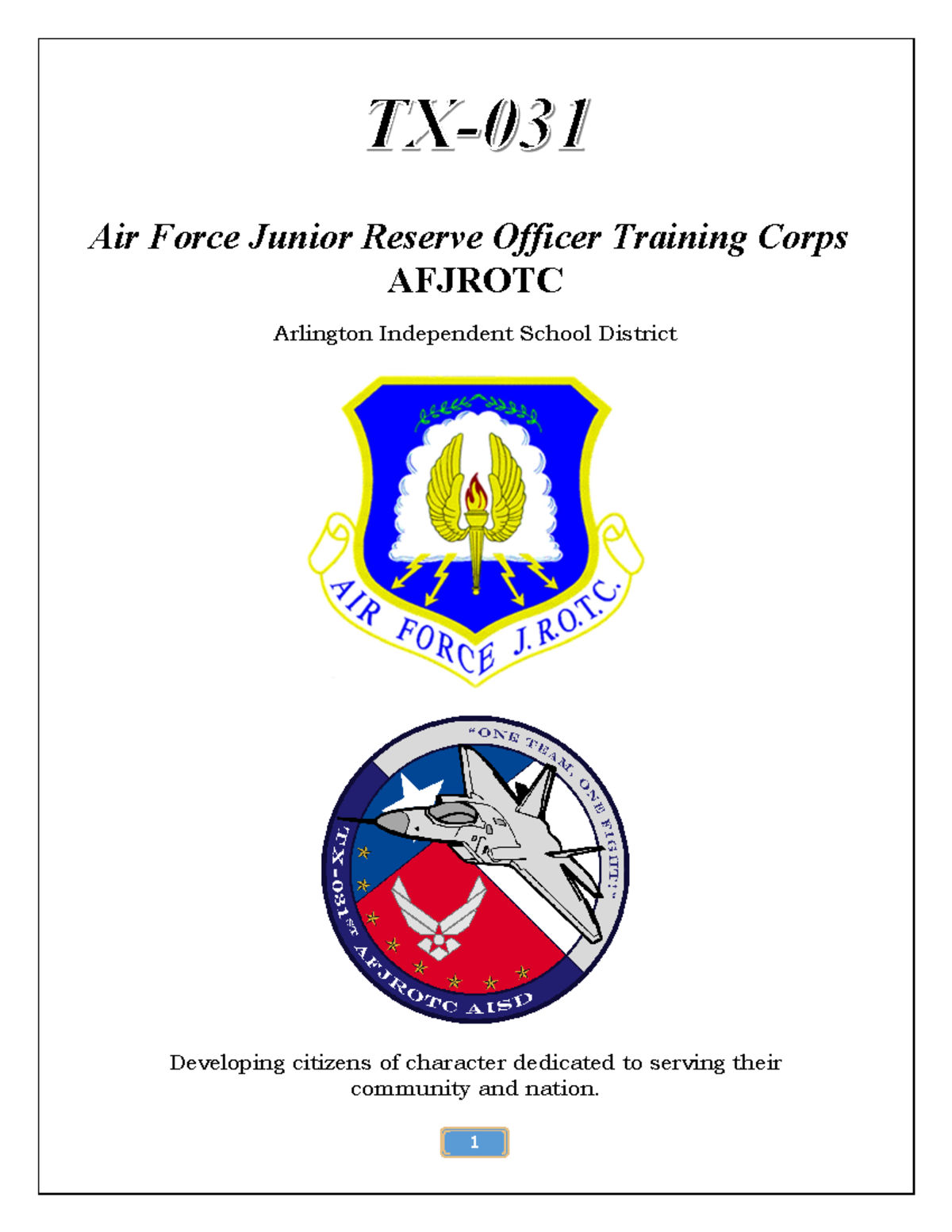 Afjrotc cadet handbook guide - Air Force Junior Reserve Officer ...