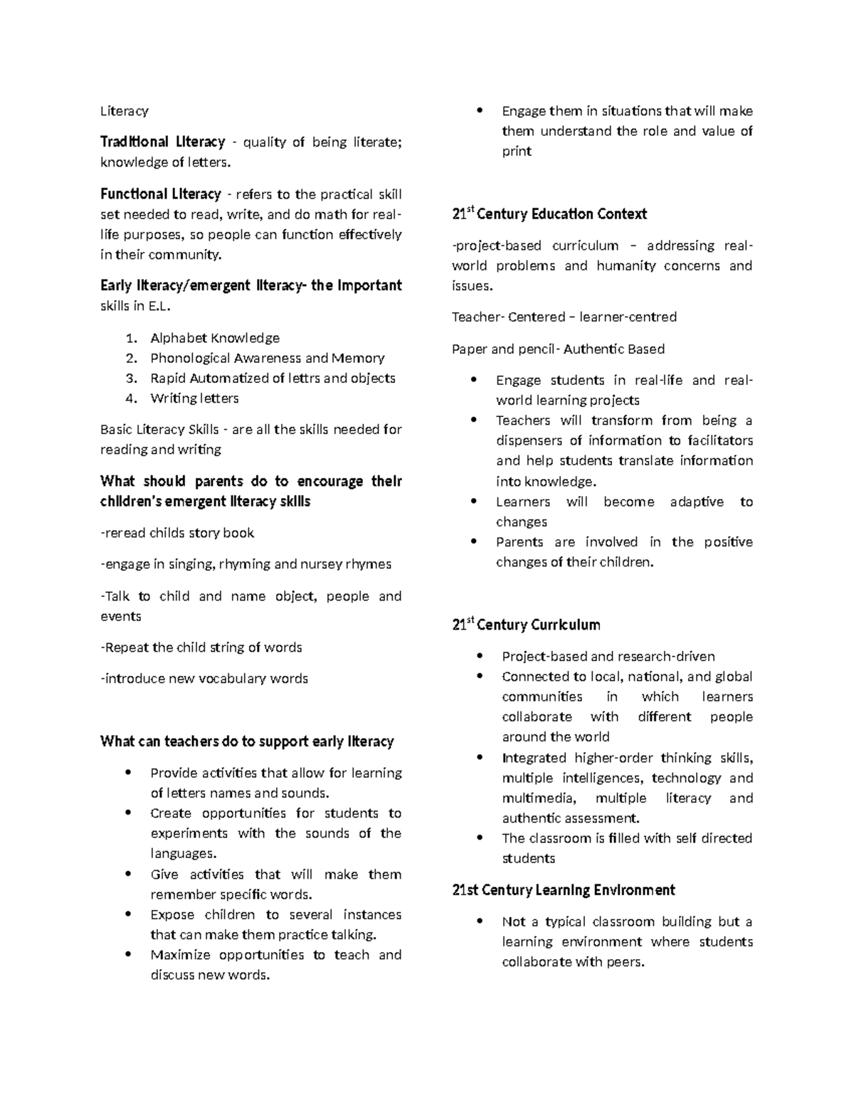 Building and Enhancing New Literacies Across the Curriculum - Literacy Traditional Literacy ...