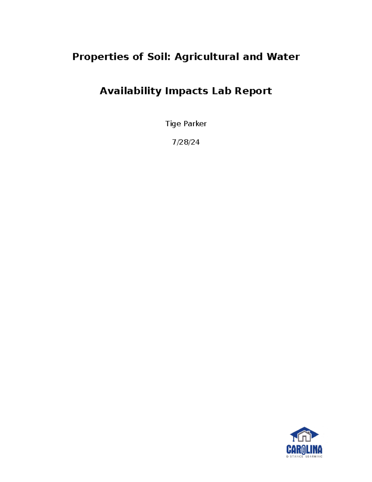 ENV 220 Properties of Soil Lab Report Template - Properties of Soil ...